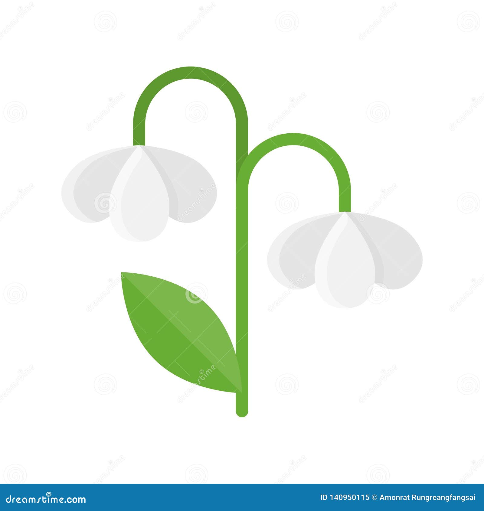Flower Vector, Isolated Spring Season Flat Icon Stock Vector ...
