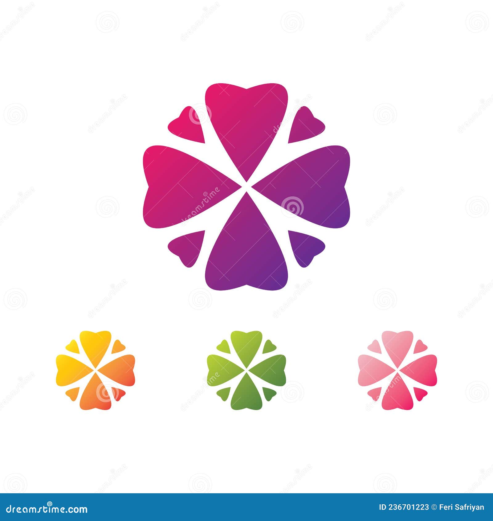 Flower vector logo stock vector. Illustration of icon - 236701223