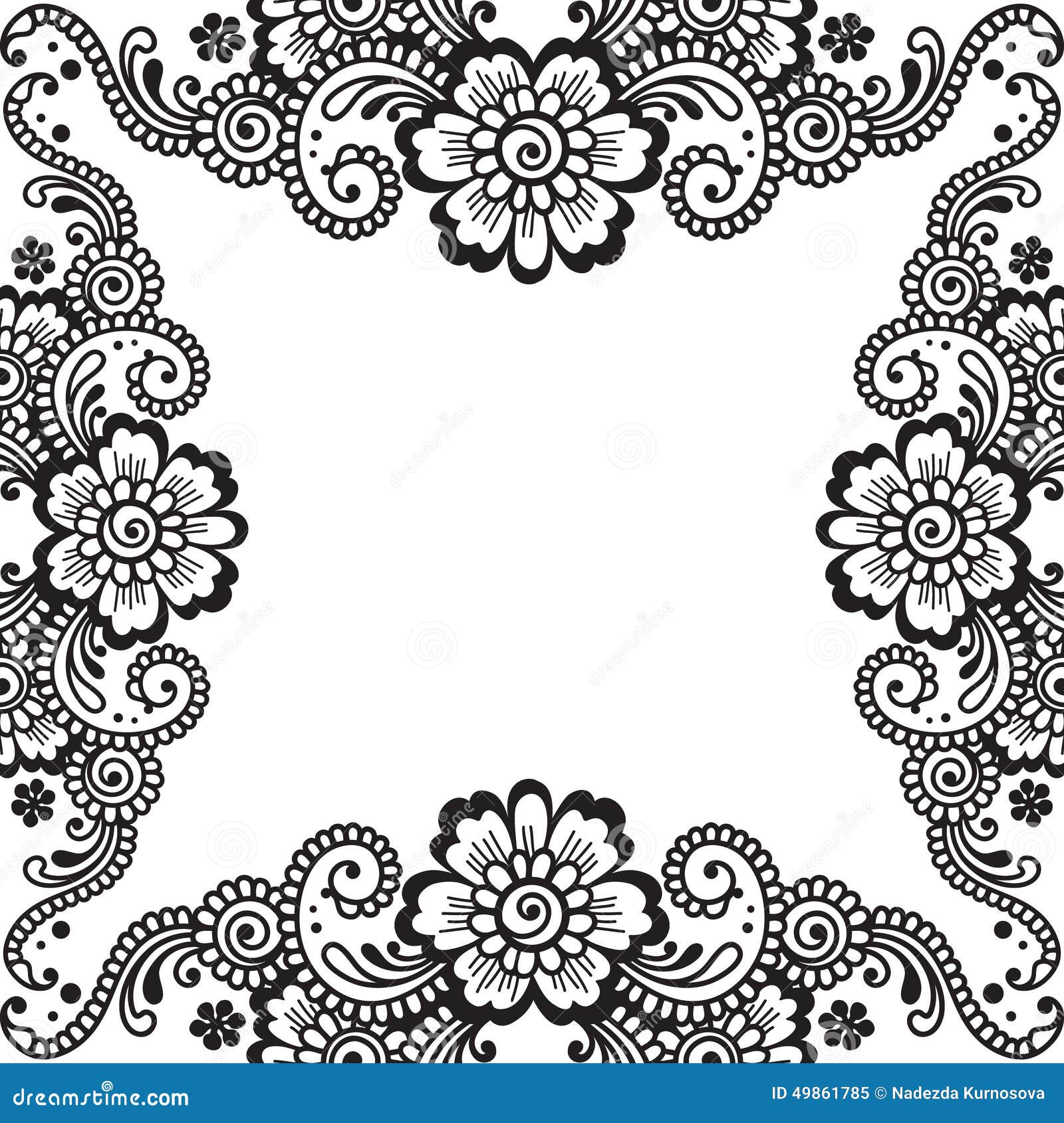 Lace Corner Border Clip Art