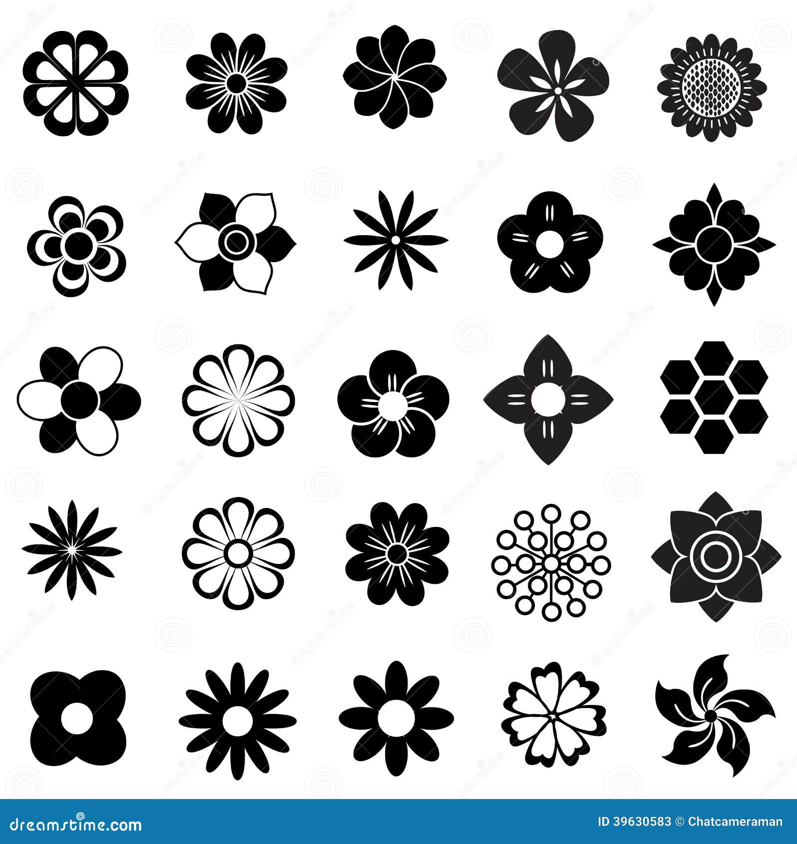 Flower vector set stock vector. Illustration of garden - 39630583