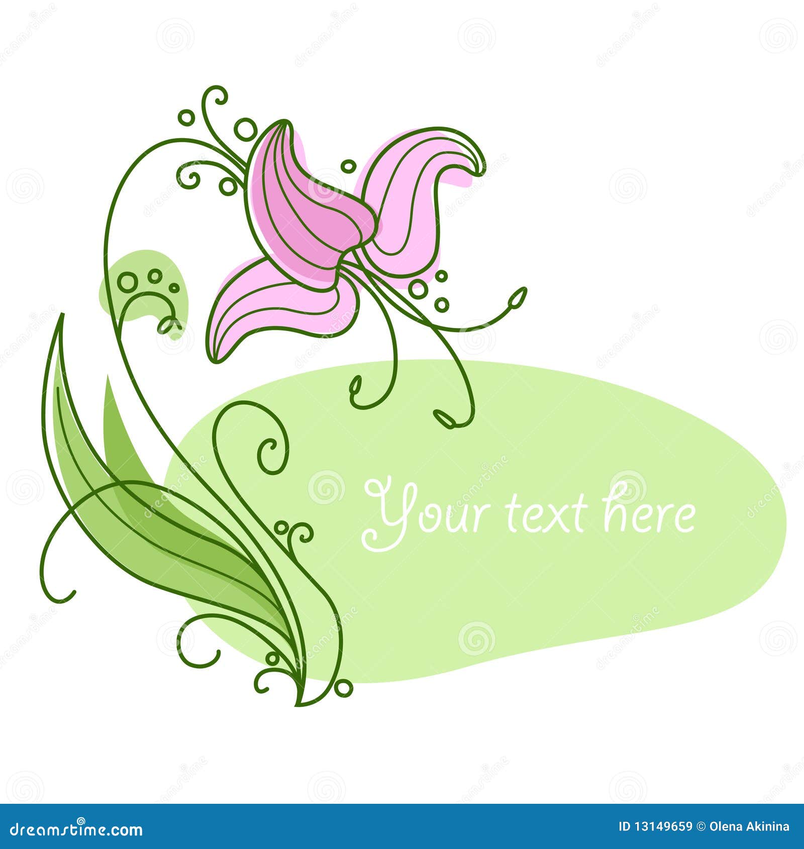 Flower vignette new 2 stock vector. Illustration of decor - 13149659