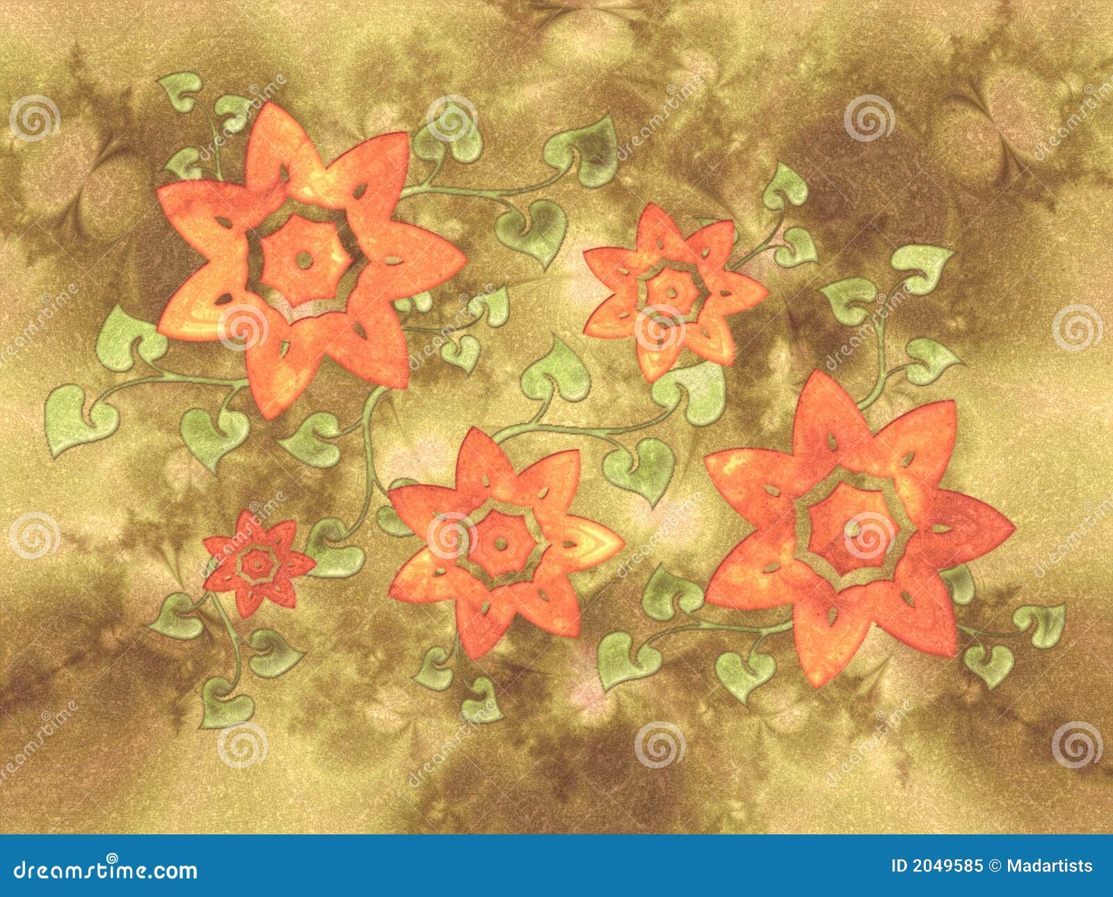 Flower Vine Collage Texture Picture. Image: 2049585