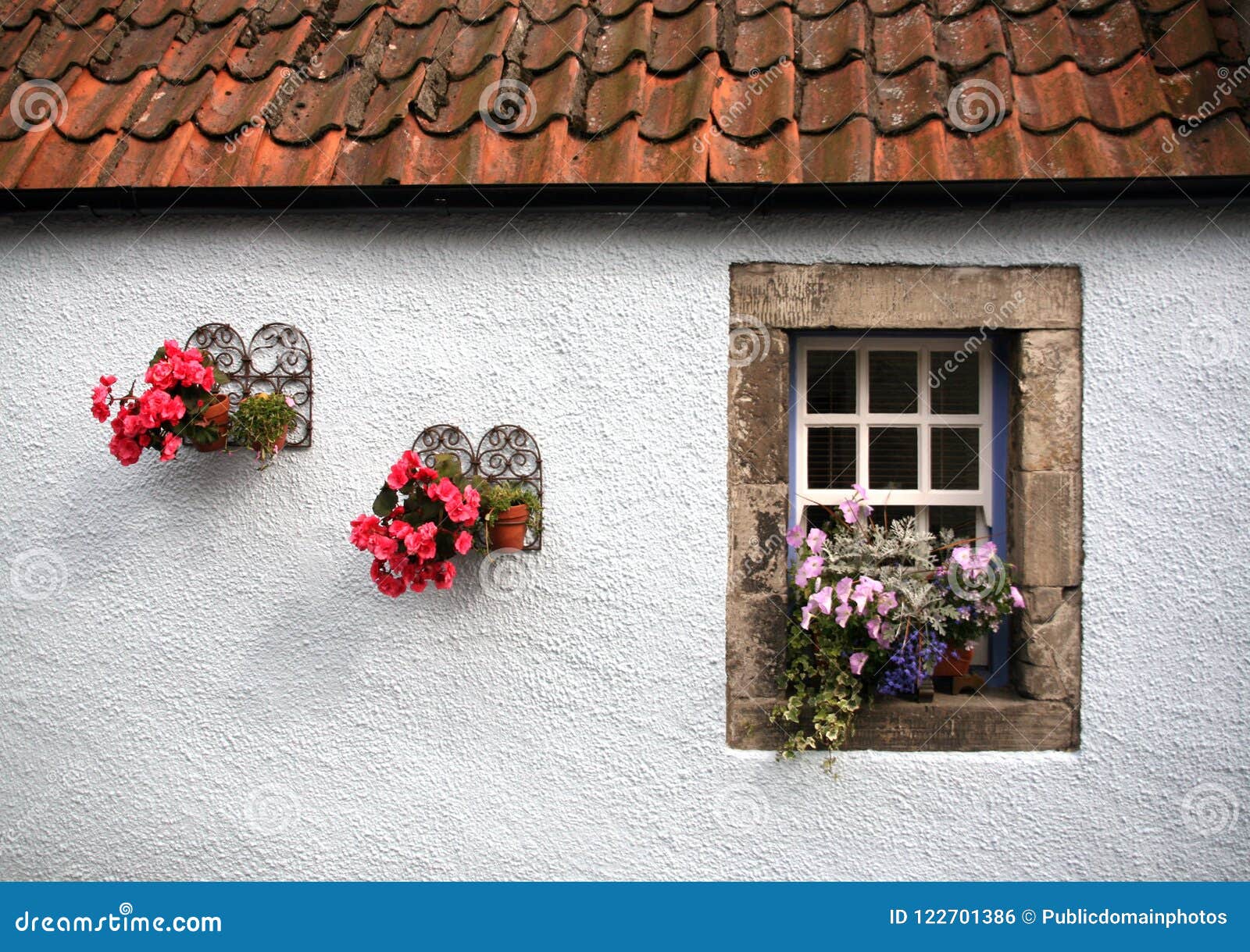 Flower, Wall, Window, House Picture. Image: 122701386