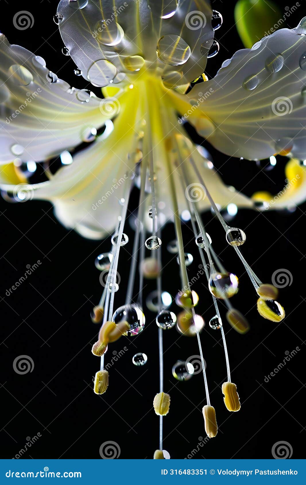 A Flower with Water Droplets on it Stock Image - Image of petal, lily ...