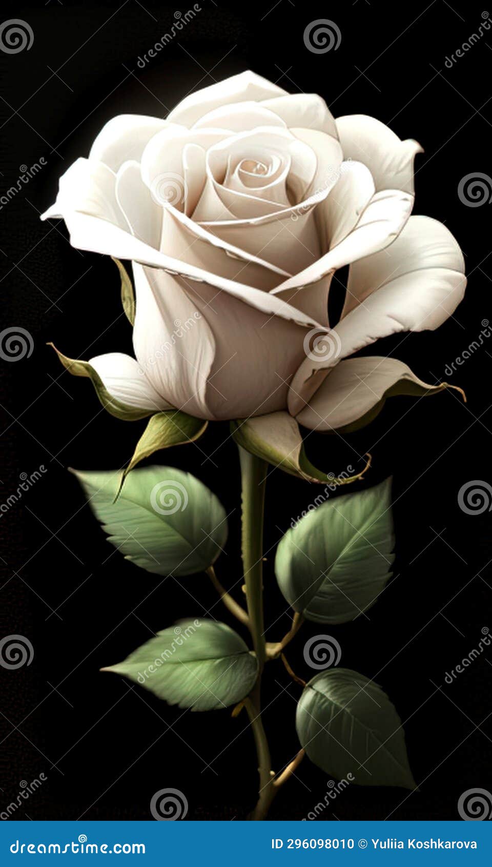 Flower White Rose on Black Background, Wallpaper, Design Stock ...