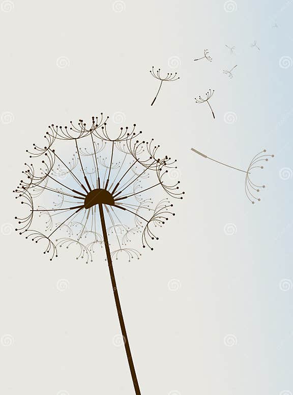 Flower in the wind. stock vector. Illustration of growth - 12903911