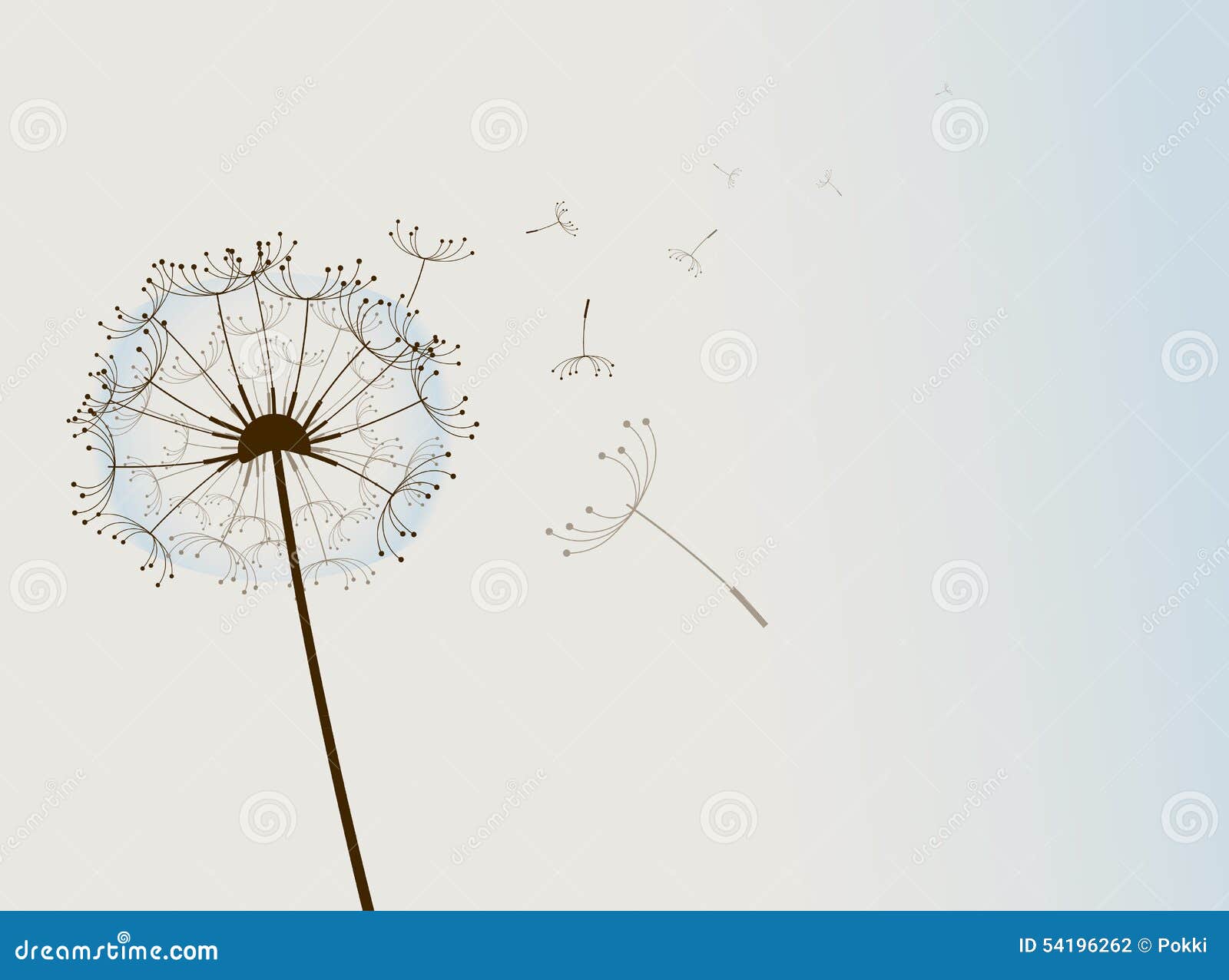 Flower in the wind. stock vector. Illustration of flying - 54196262