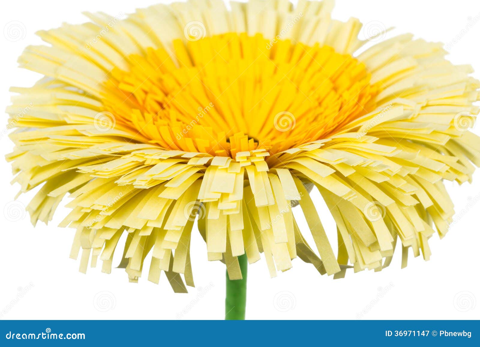Flower of yellow paper stock image. Image of flora, delicate - 36971147