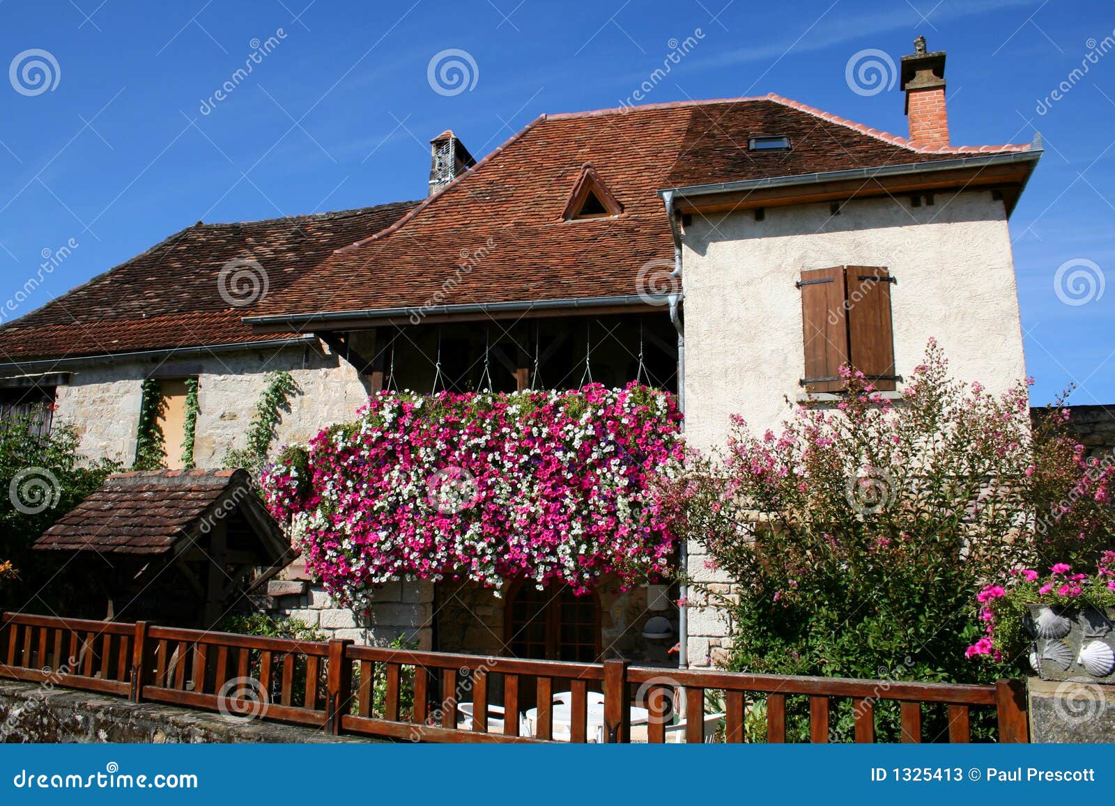 Flowered house stock image. Image of colour, growing, home - 1325413