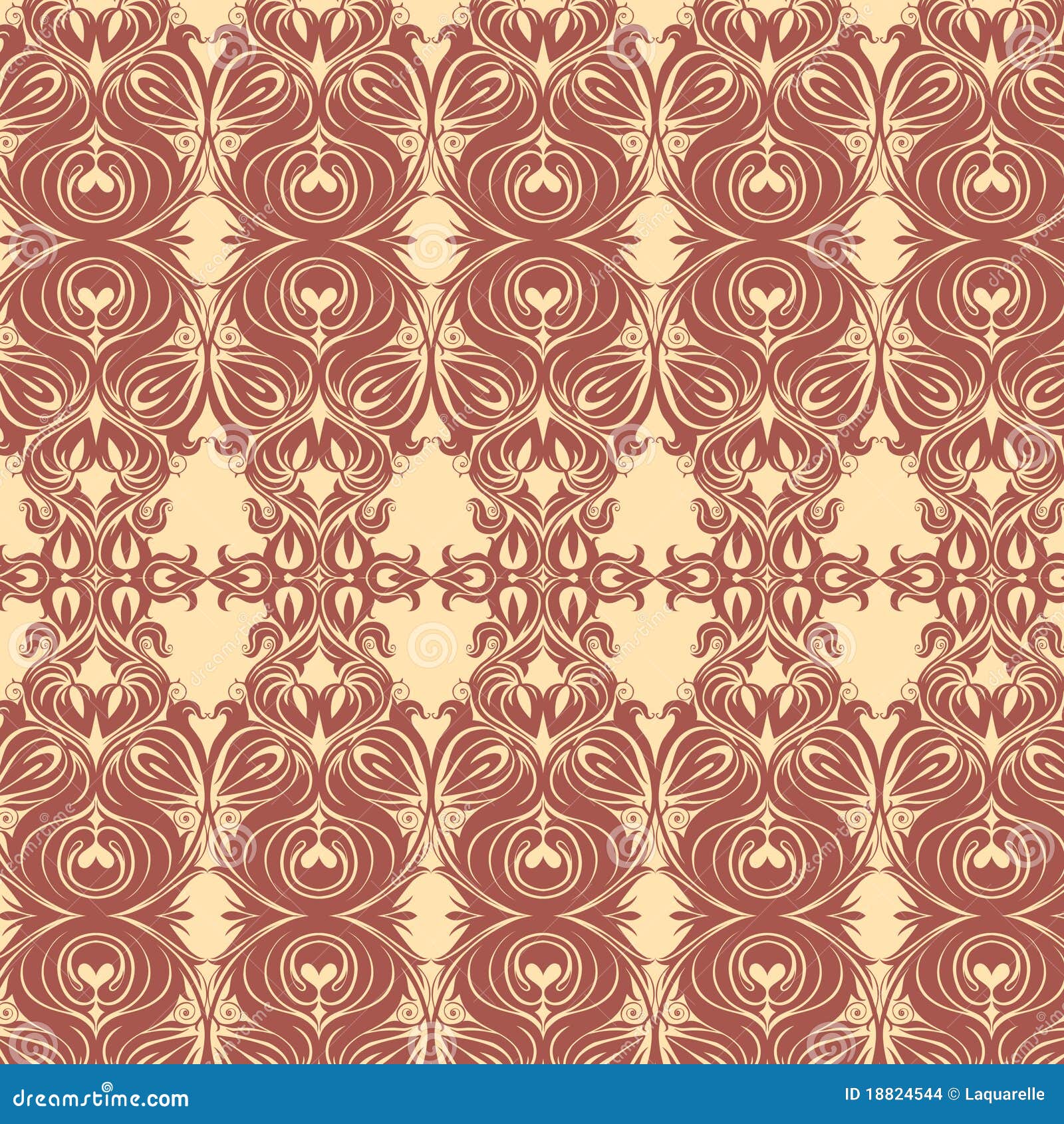 Flowered tileable pattern stock vector. Illustration of venetian - 18824544