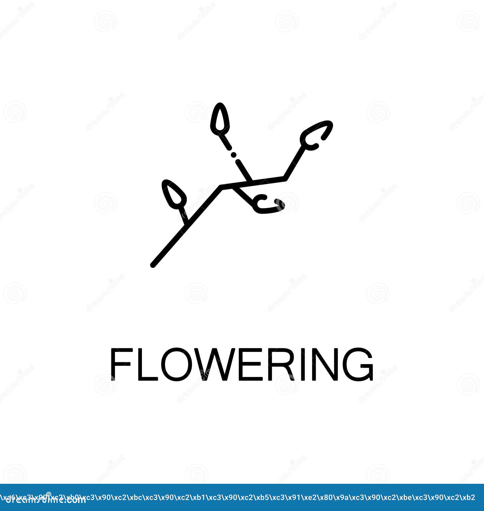 Flowering flat icon stock vector. Illustration of minimal - 81508995