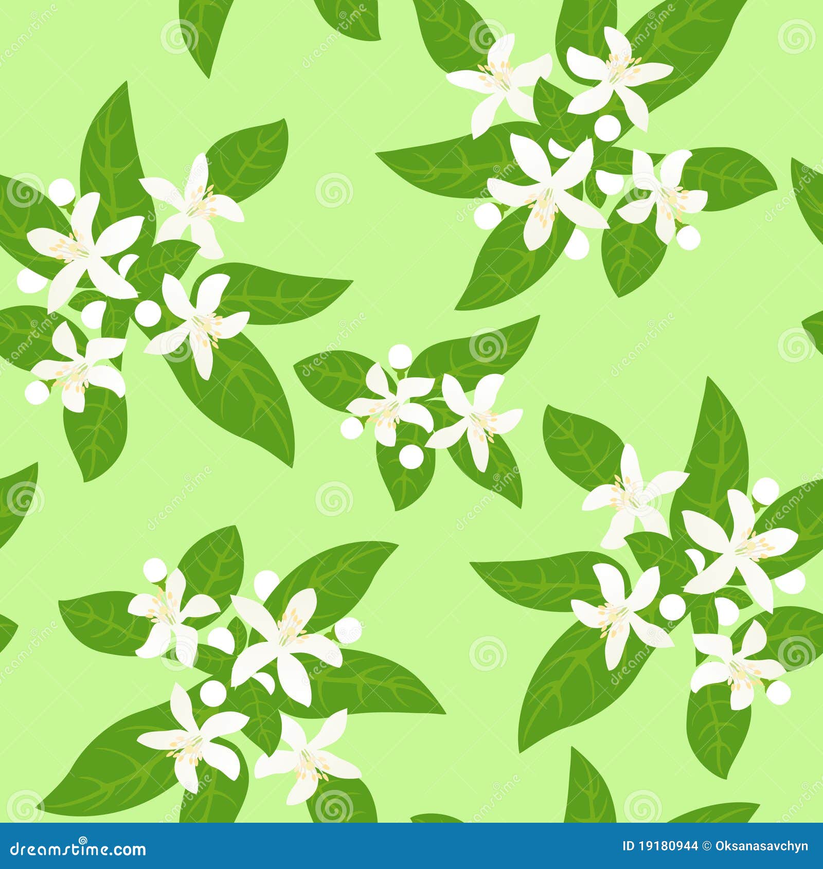 Flowering Orange Seamless Texture Stock Vector - Illustration of ...