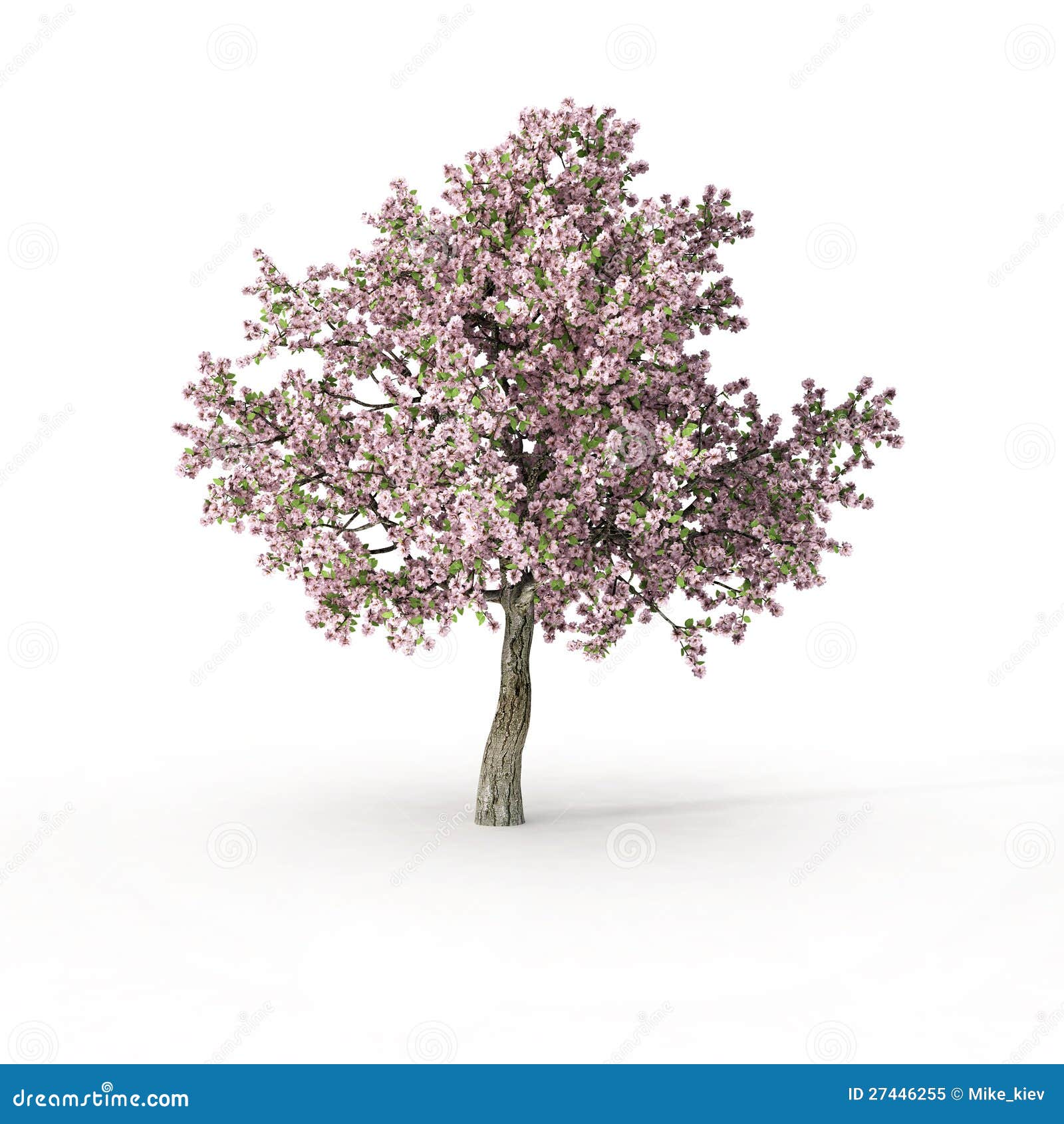Flowering Tree Silhouette Cartoon Vector | CartoonDealer.com #22934345