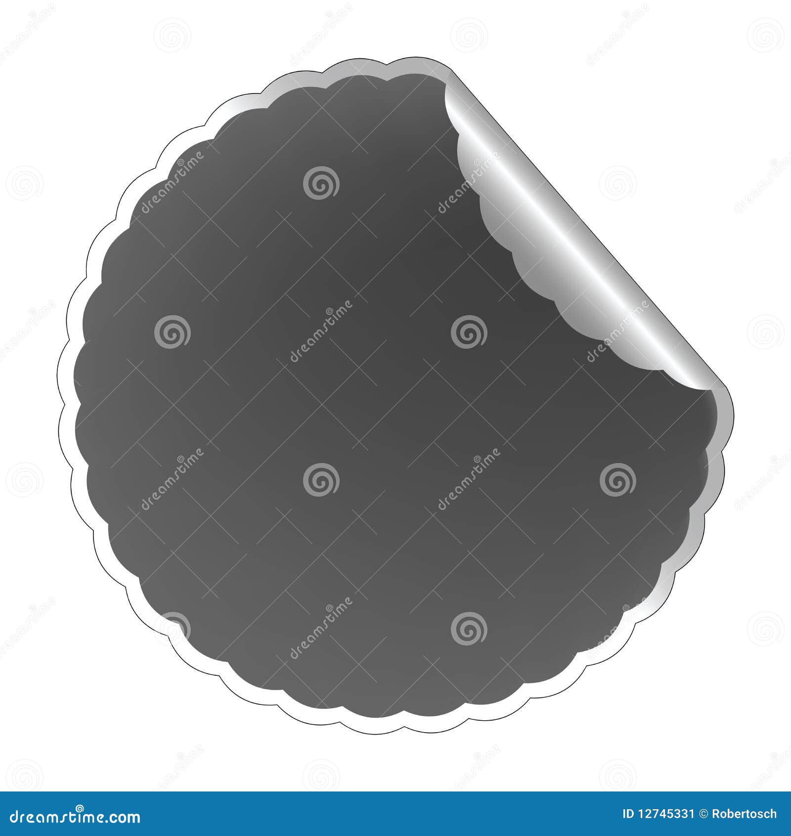 Flowerish gray label stock vector. Illustration of promotional - 12745331