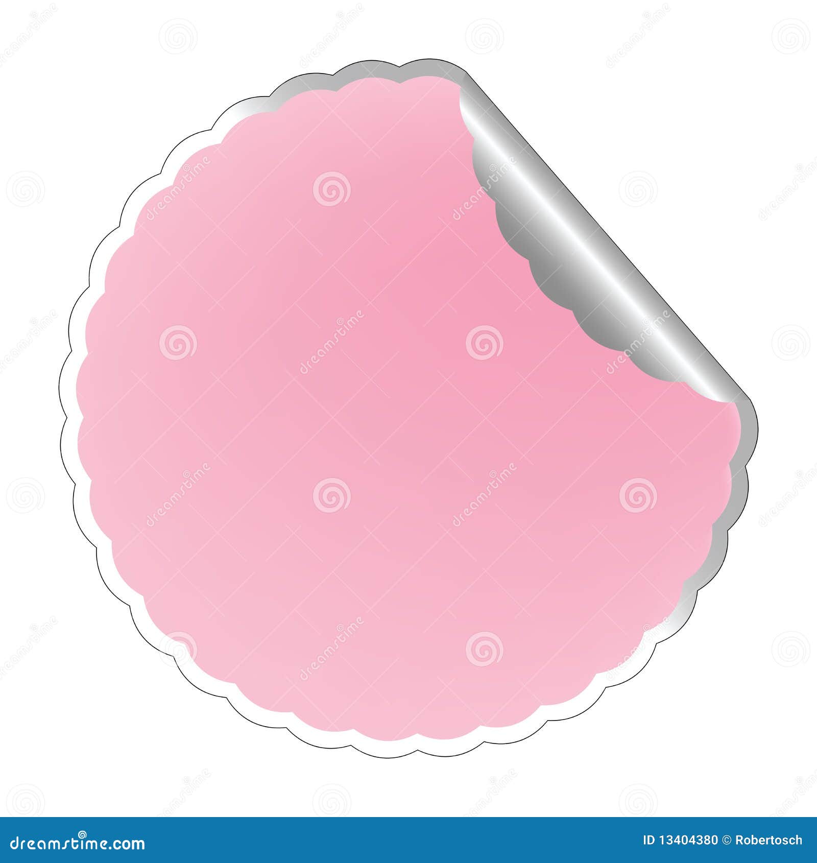 Flowerish pink label stock vector. Illustration of design - 13404380
