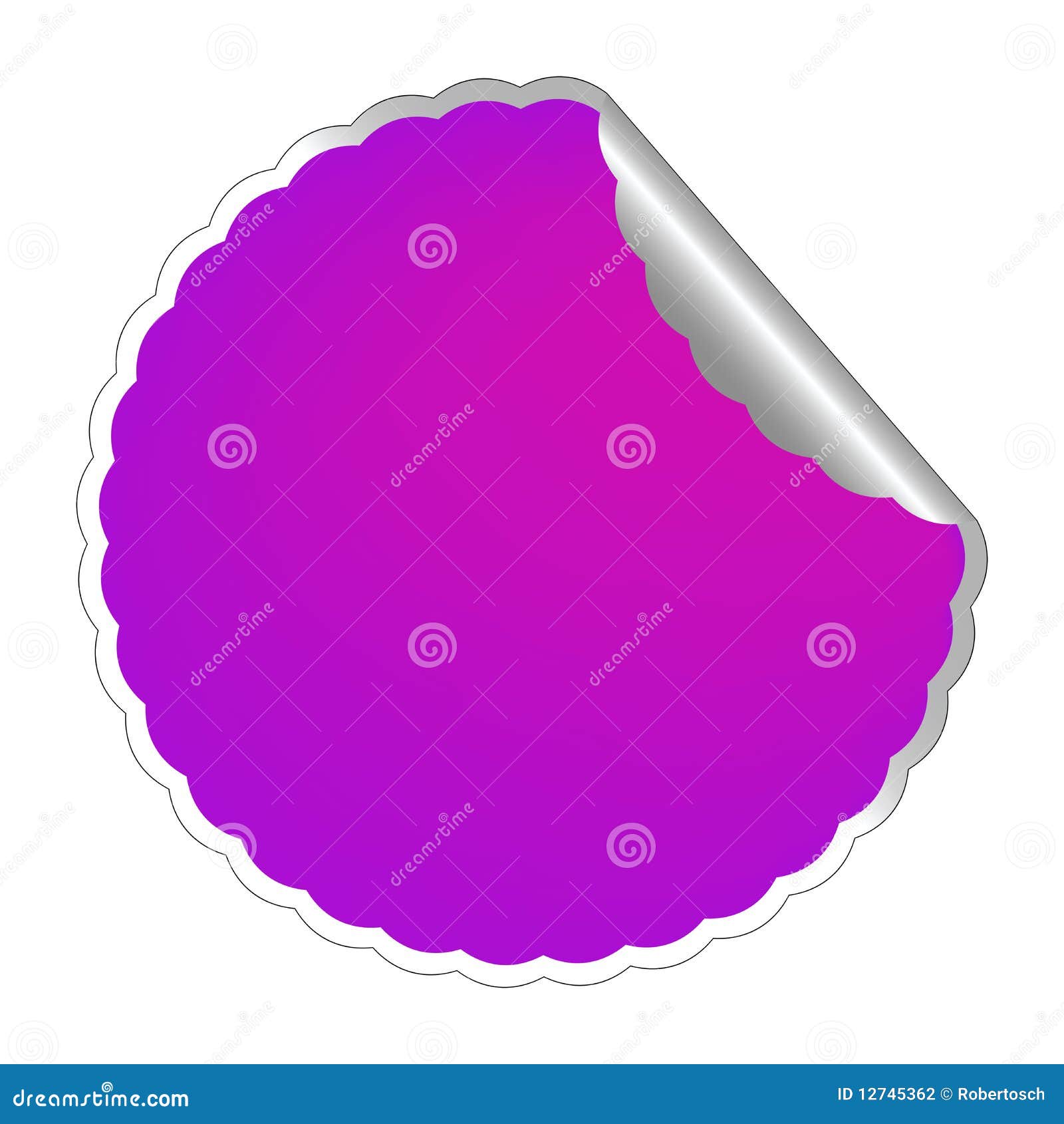 Flowerish purple label stock vector. Illustration of promotional - 12745362