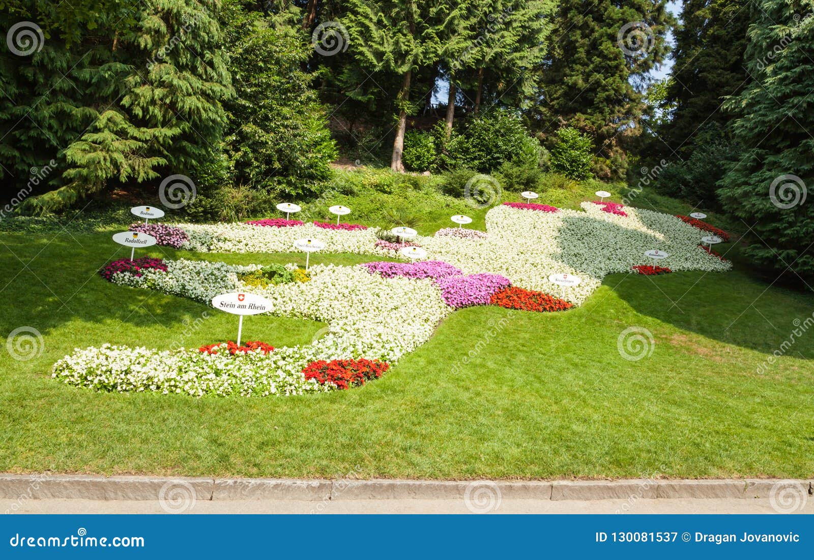 Flowermap Del Lago De Constanza En La Isla Mainau Fotografía editorial ...