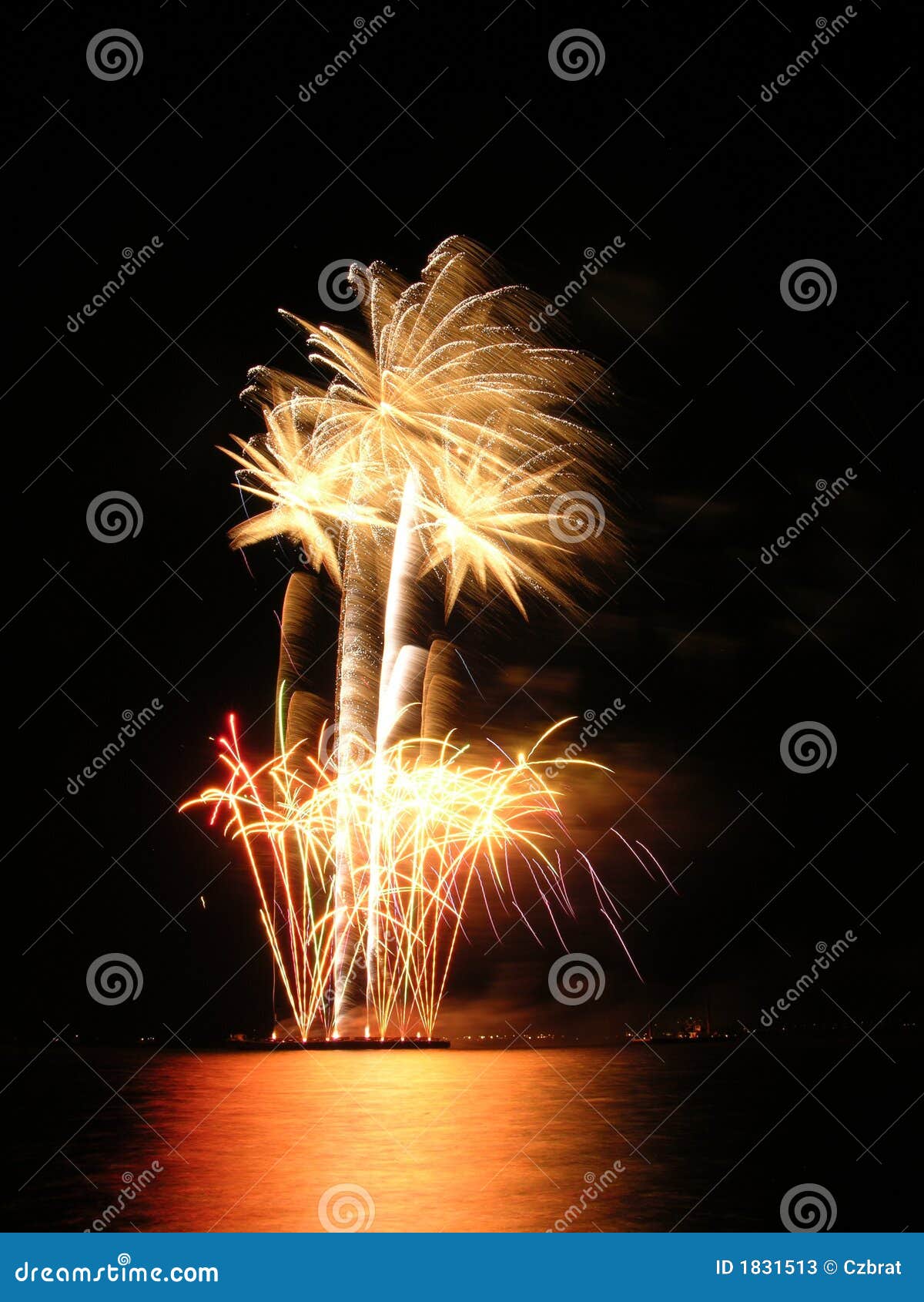 Flowerpot fireworks stock image. Image of fourth, holiday - 1831513
