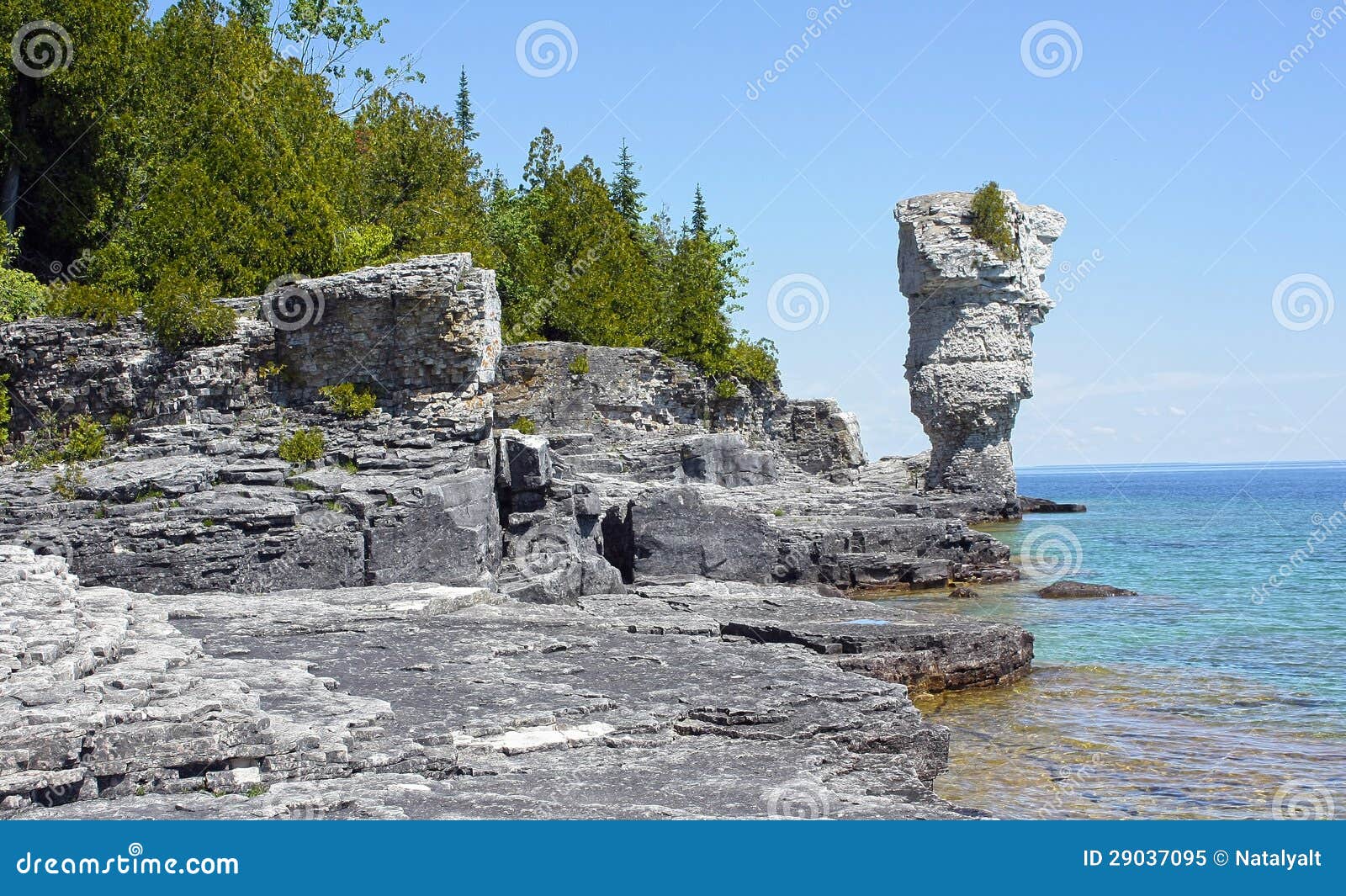 Flowerpot Island stock image. Image of national, canada - 29037095