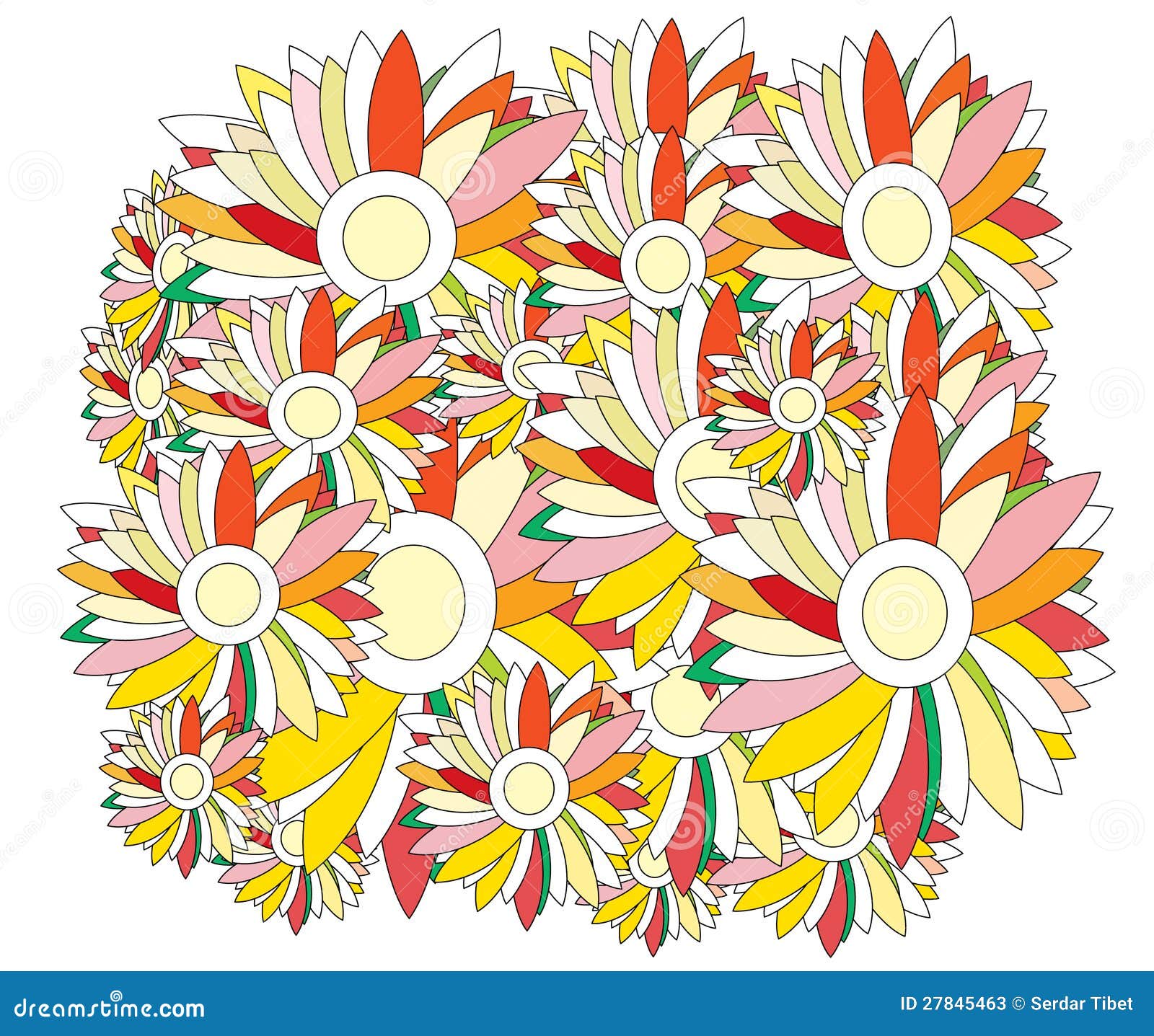 Flowers stock illustration. Illustration of abstract - 27845463