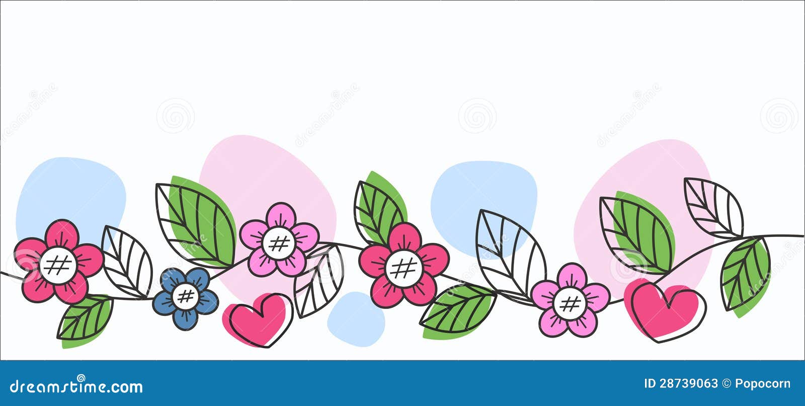 Flowers stock illustration. Illustration of graphic, header - 28739063