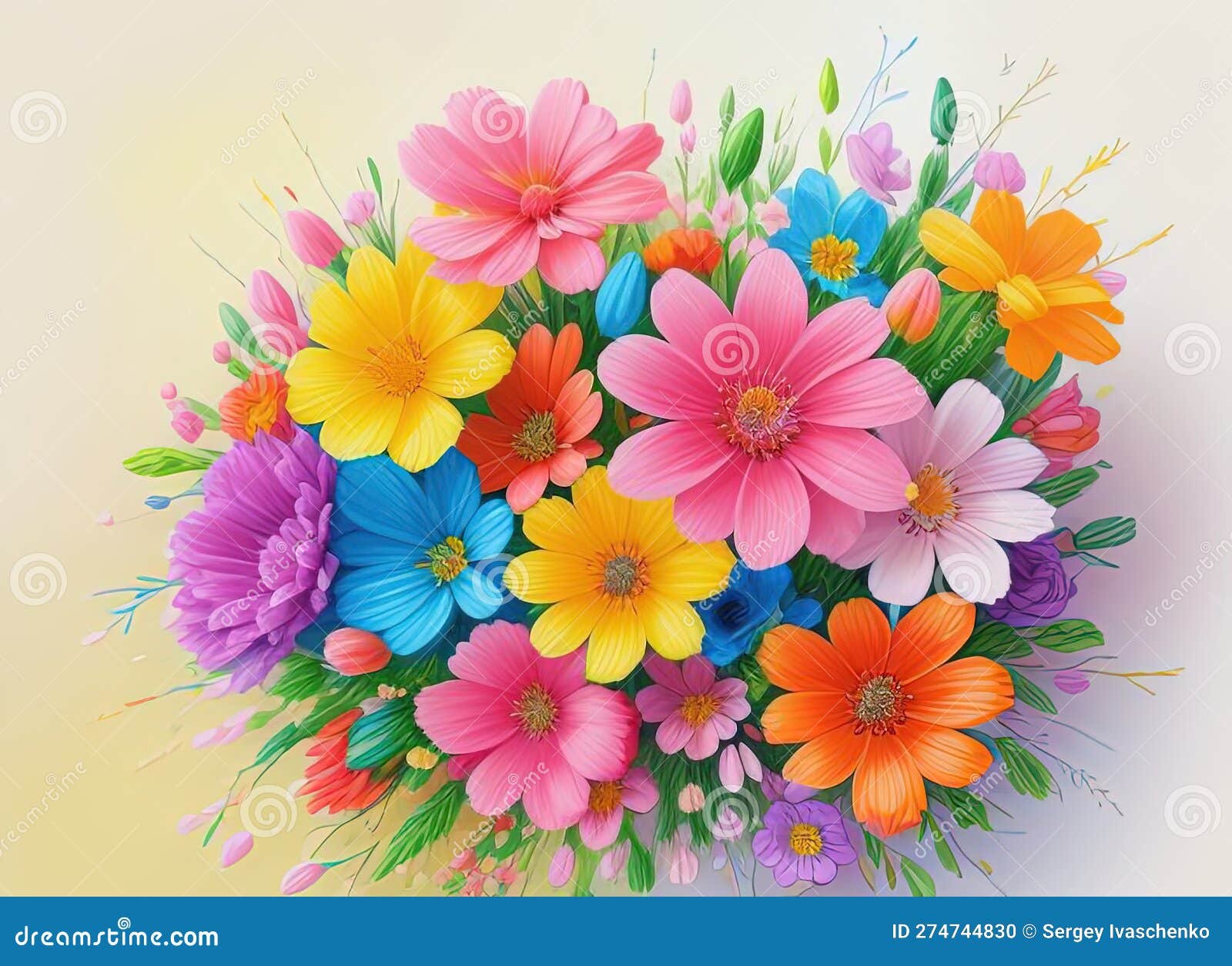 Flowers Abstract Illustration. Stock Illustration - Illustration of ...