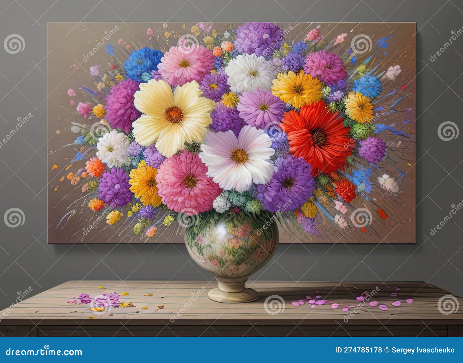 Flowers Abstract Illustration. Stock Illustration - Illustration of ...