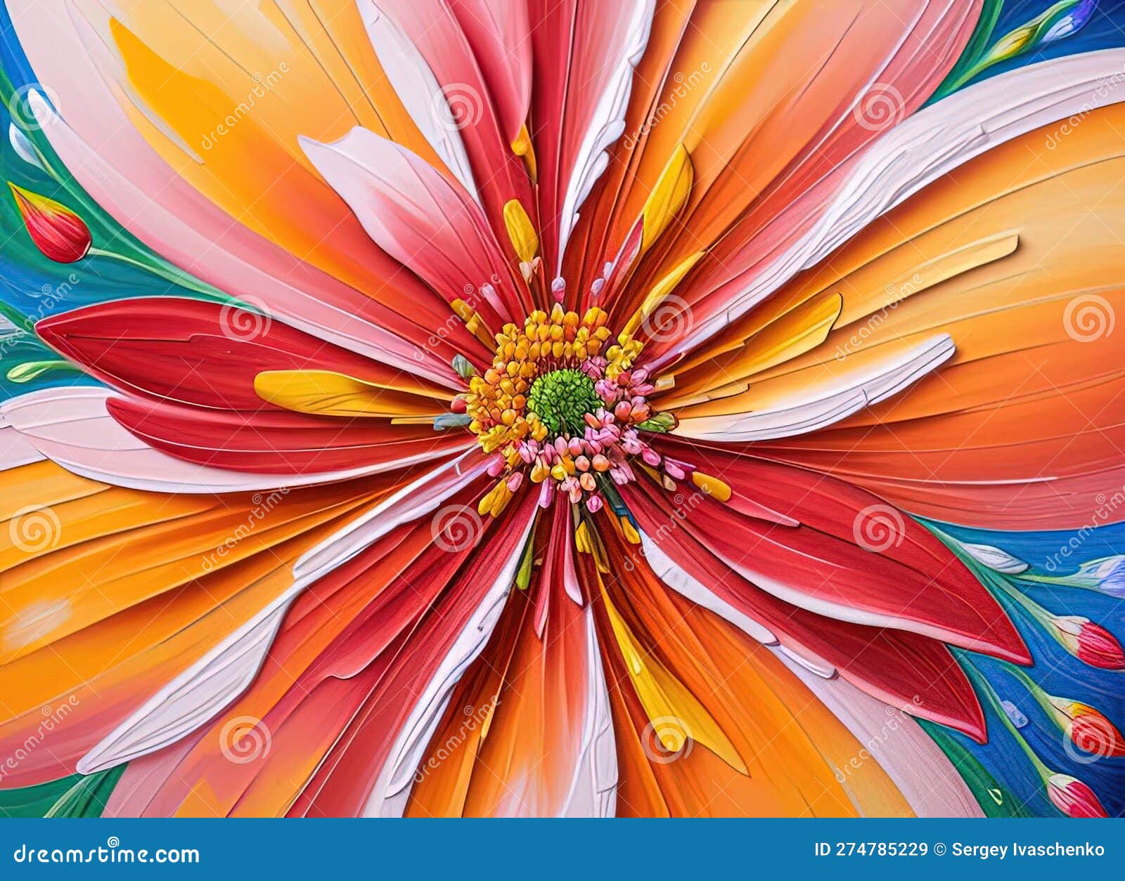 Flowers Abstract Illustration. Stock Illustration - Illustration of ...