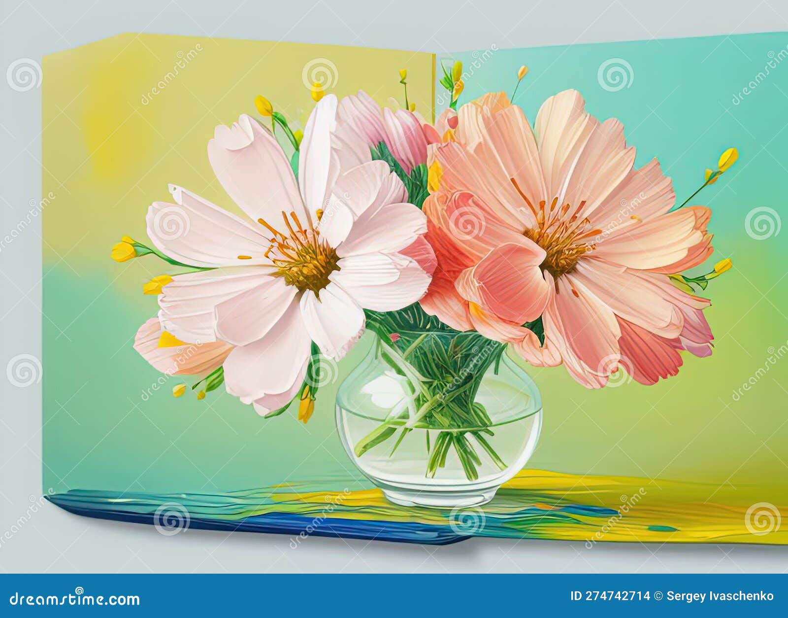 Flowers Abstract Illustration. Stock Illustration - Illustration of ...
