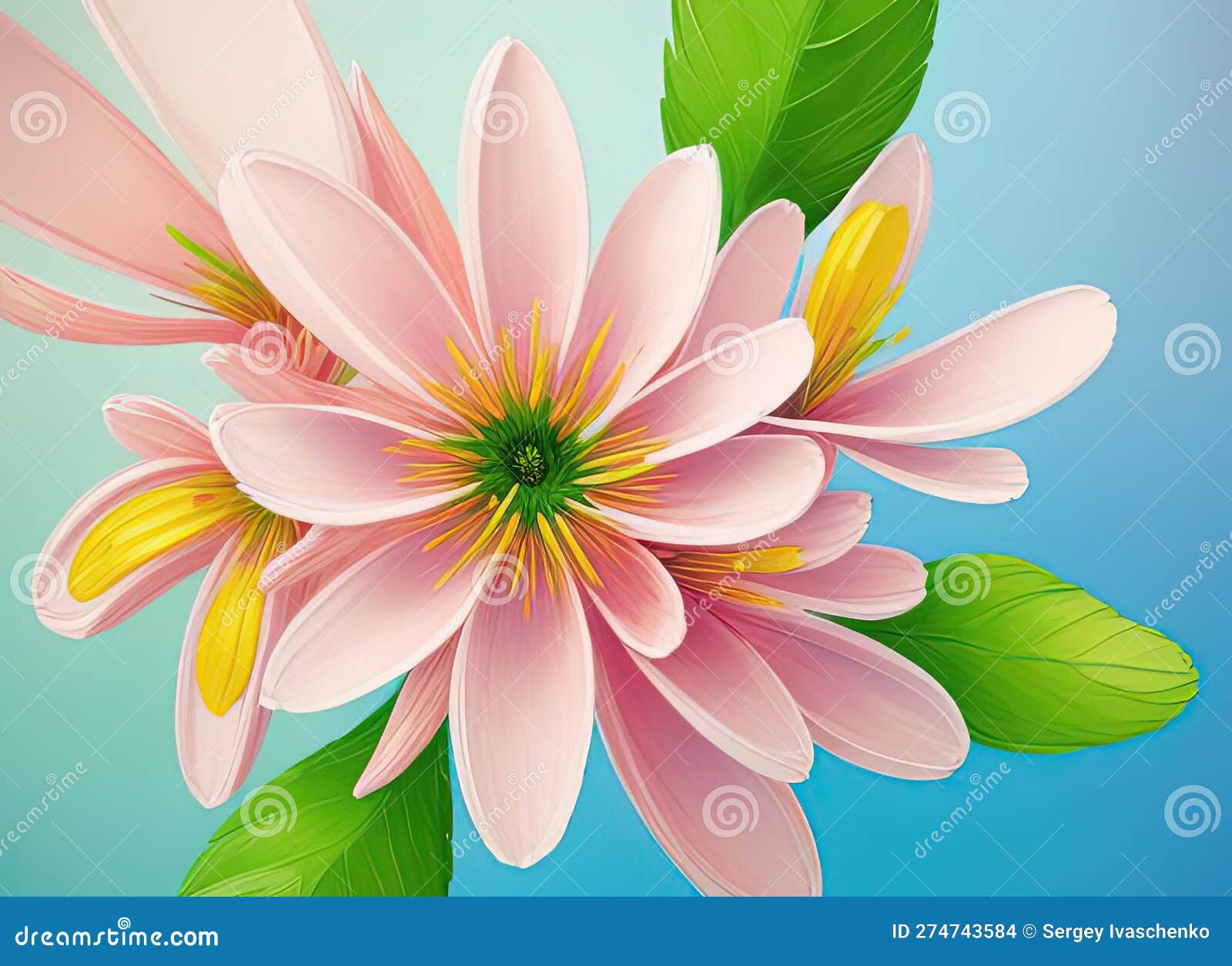 Flowers Abstract Illustration. Stock Illustration - Illustration of ...