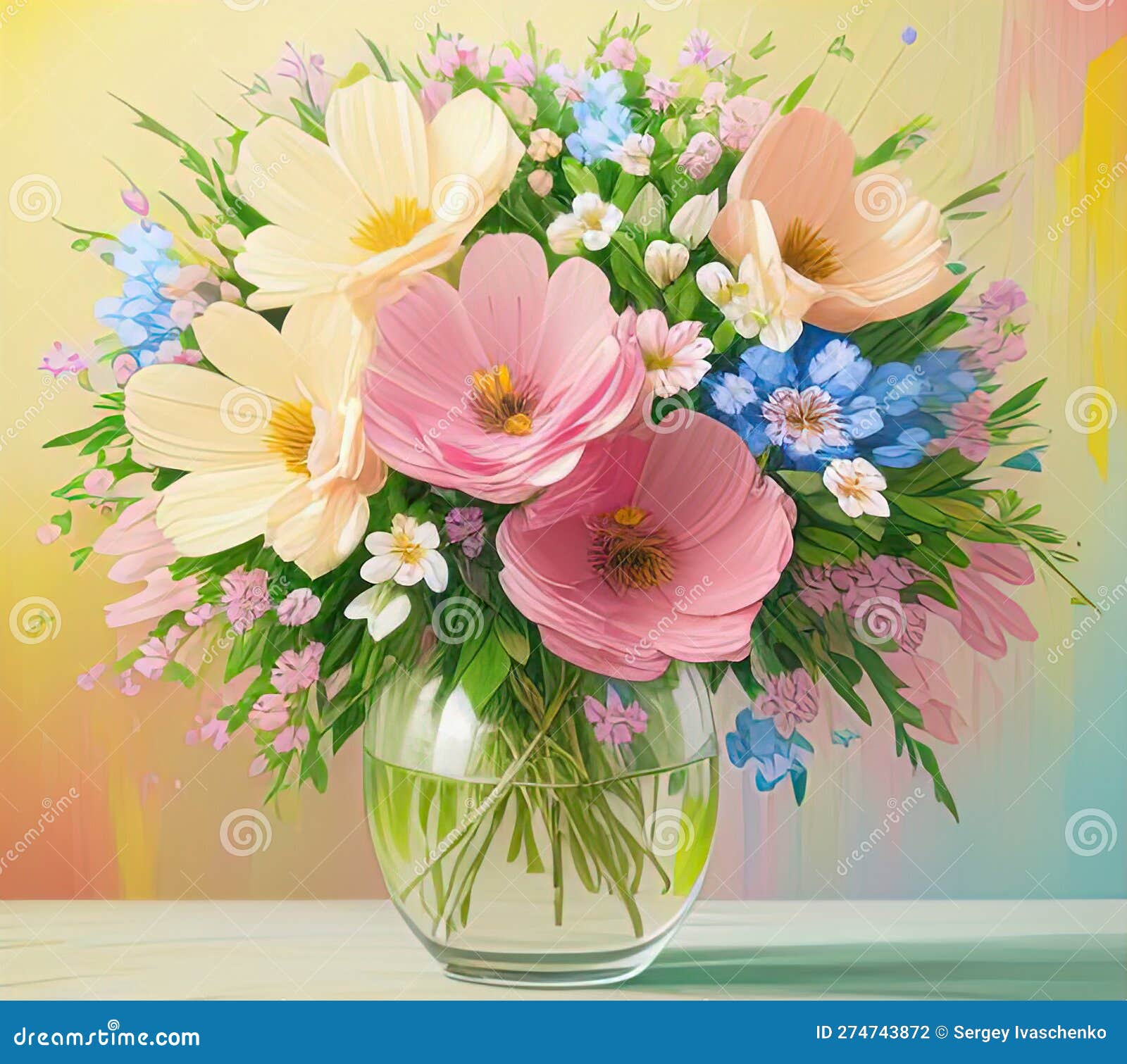 Flowers Abstract Illustration. Stock Illustration - Illustration of ...