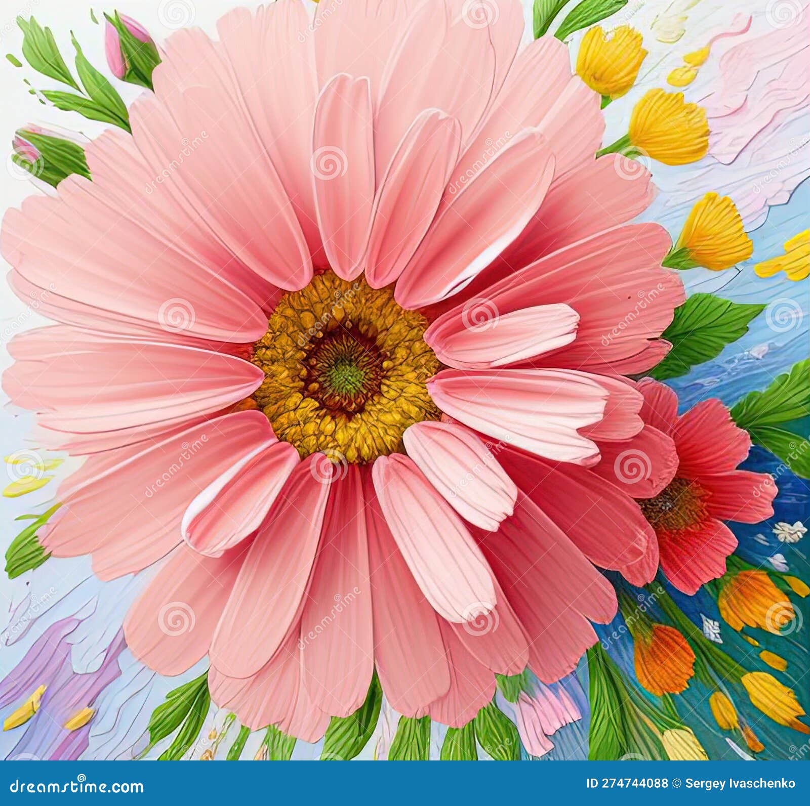 Flowers Abstract Illustration. Stock Illustration - Illustration of ...