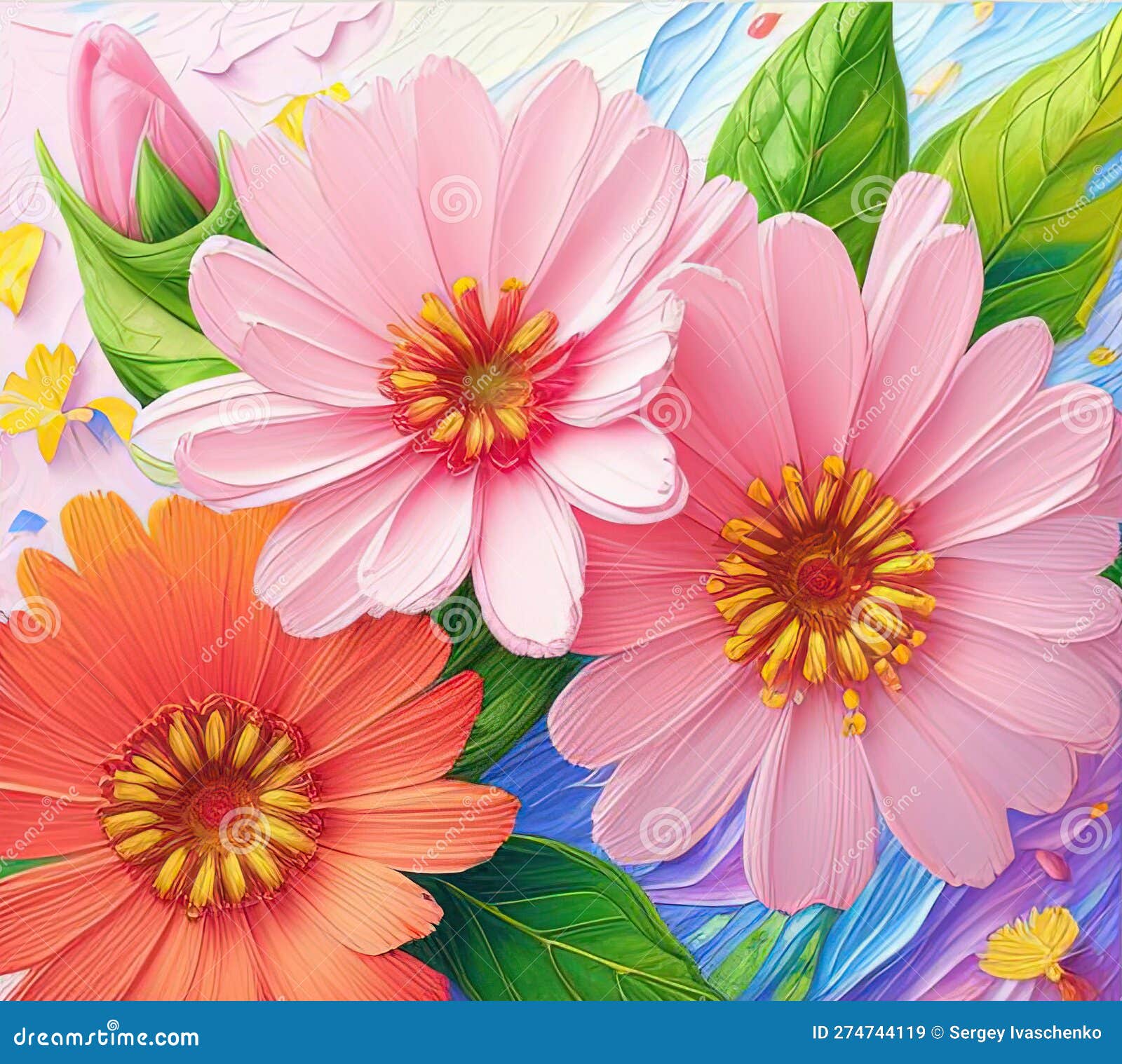 Flowers Abstract Illustration. Stock Illustration - Illustration of ...