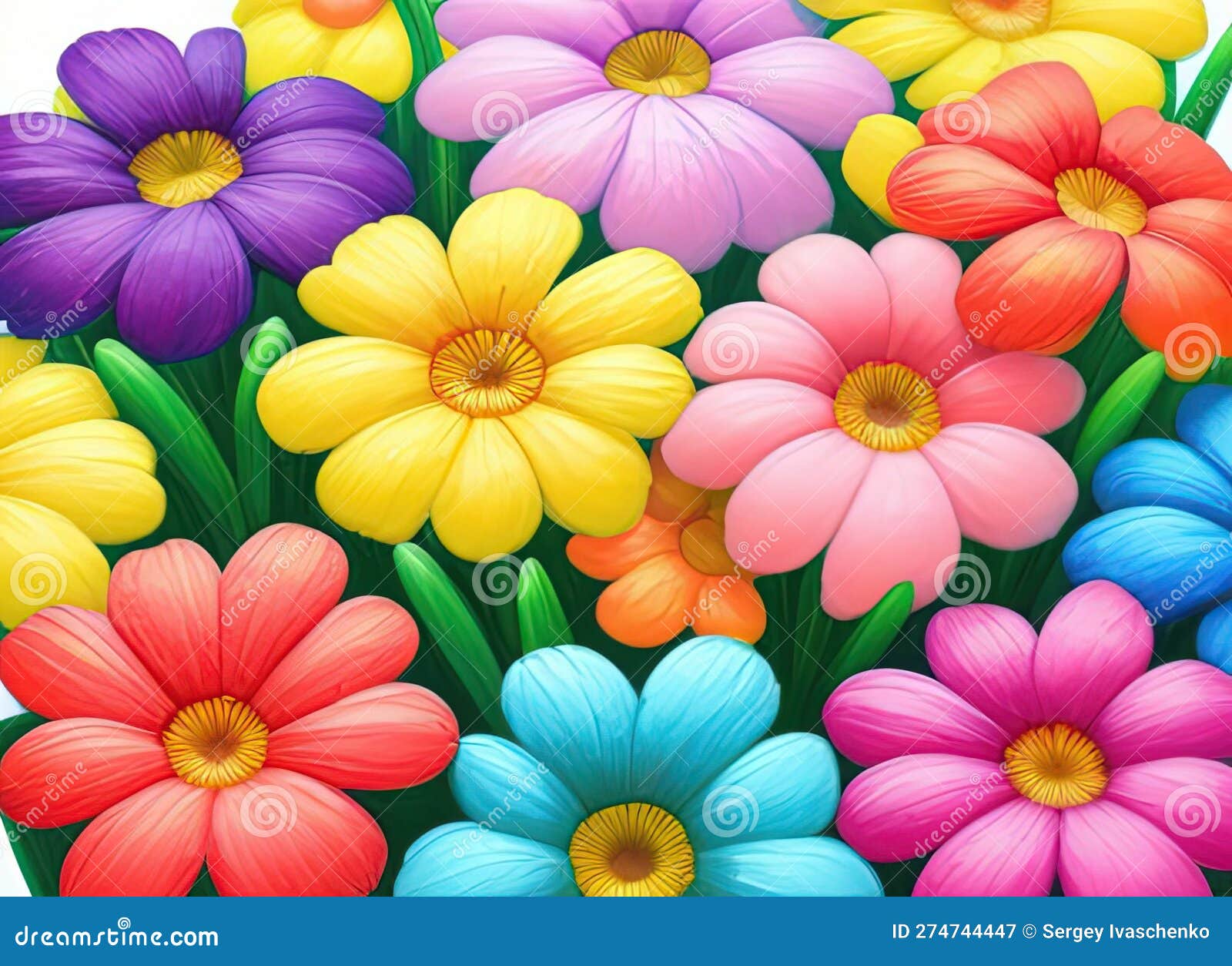 Flowers Abstract Illustration. Stock Illustration - Illustration of ...