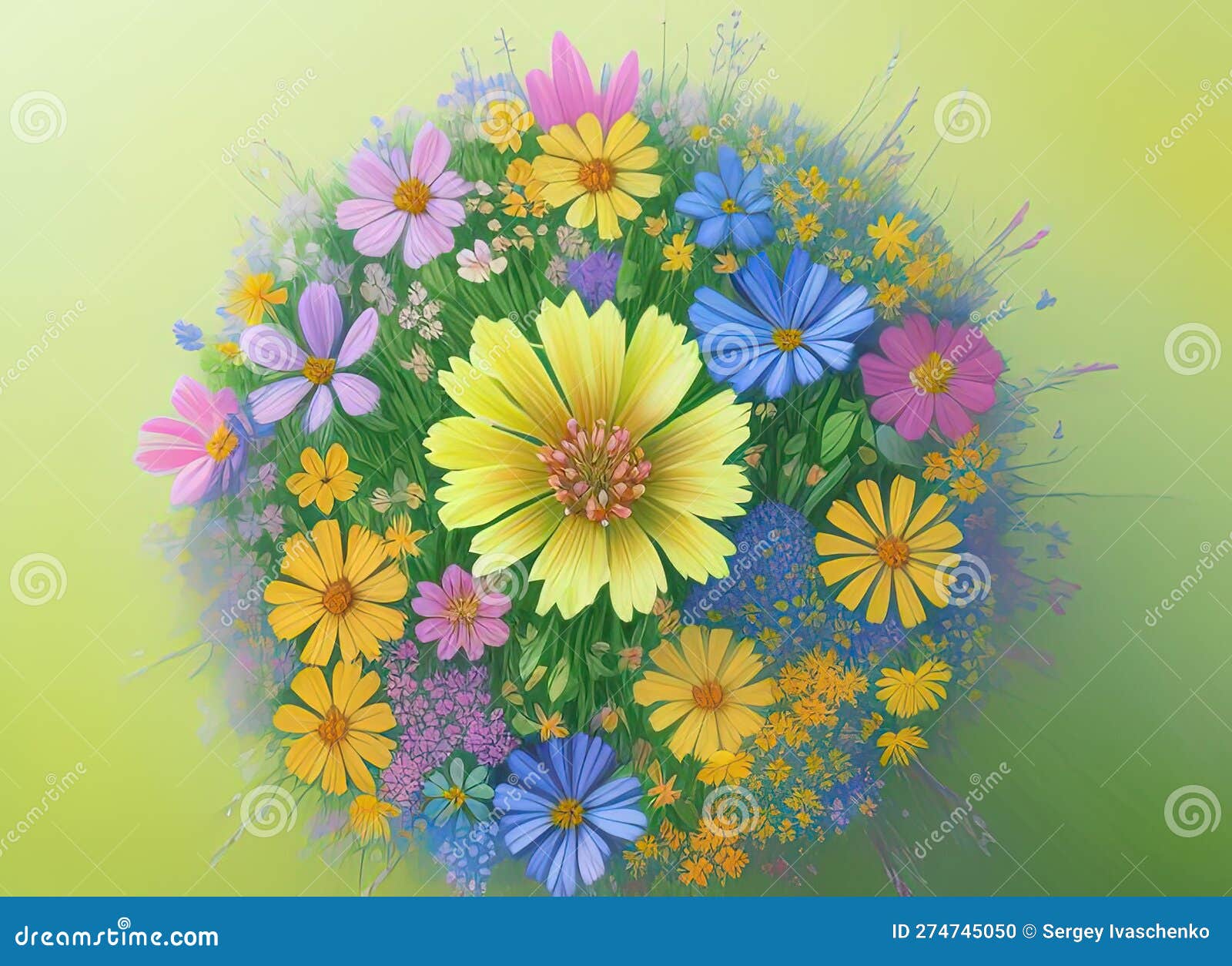 Flowers Abstract Illustration. Stock Illustration - Illustration of ...