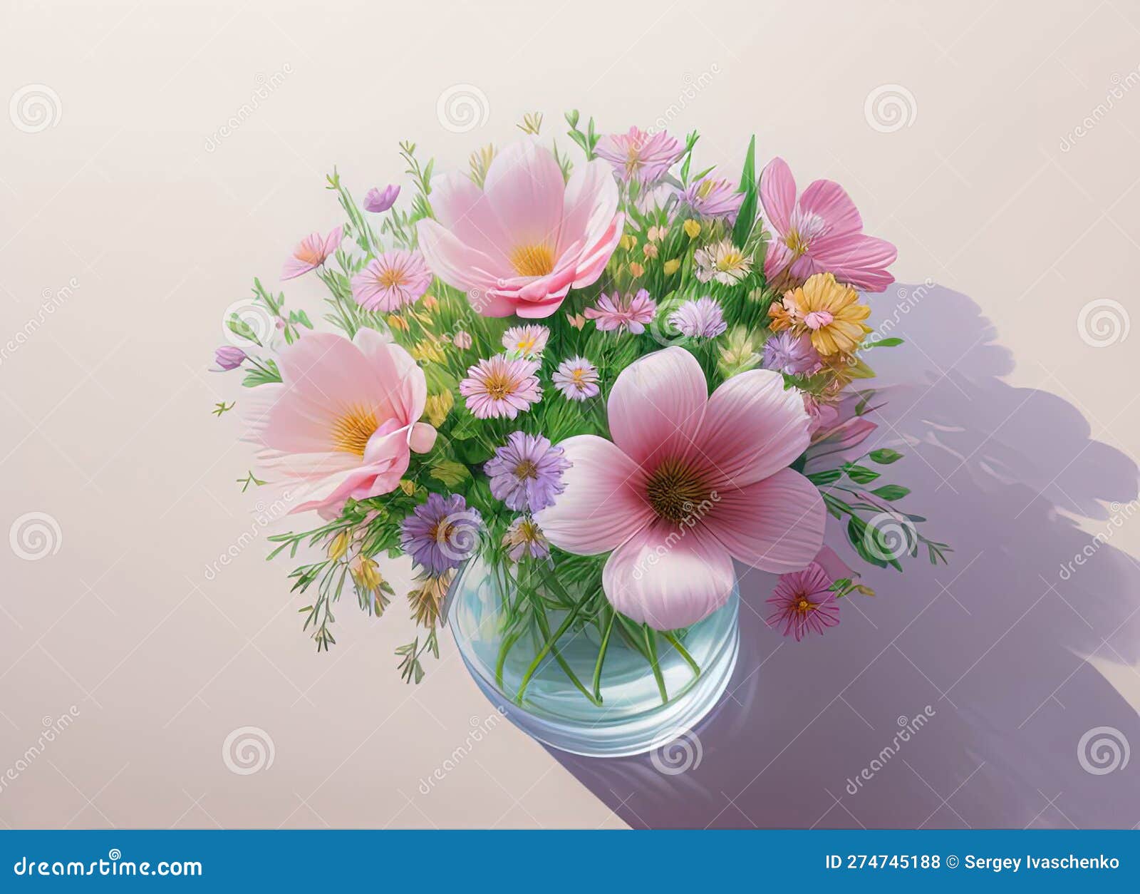 Flowers Abstract Illustration. Stock Illustration - Illustration of ...