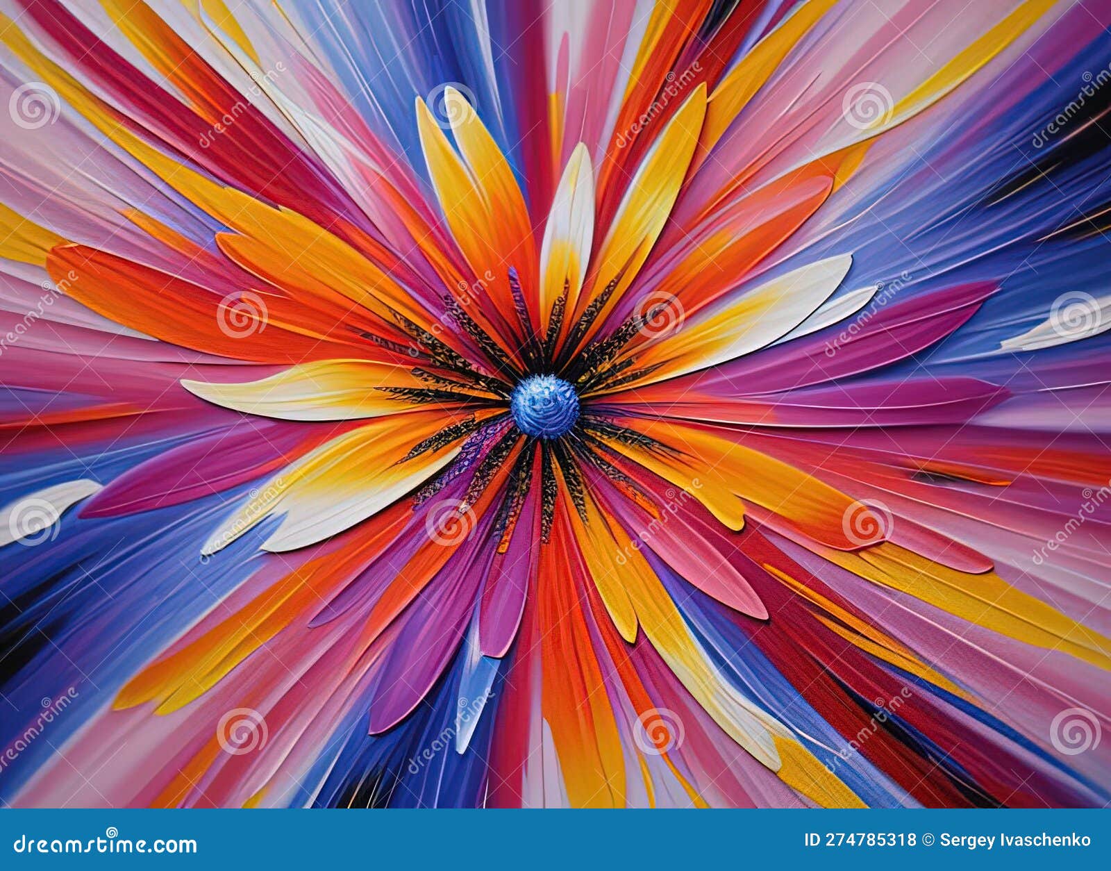 Flowers Abstract Illustration. Stock Illustration - Illustration of ...