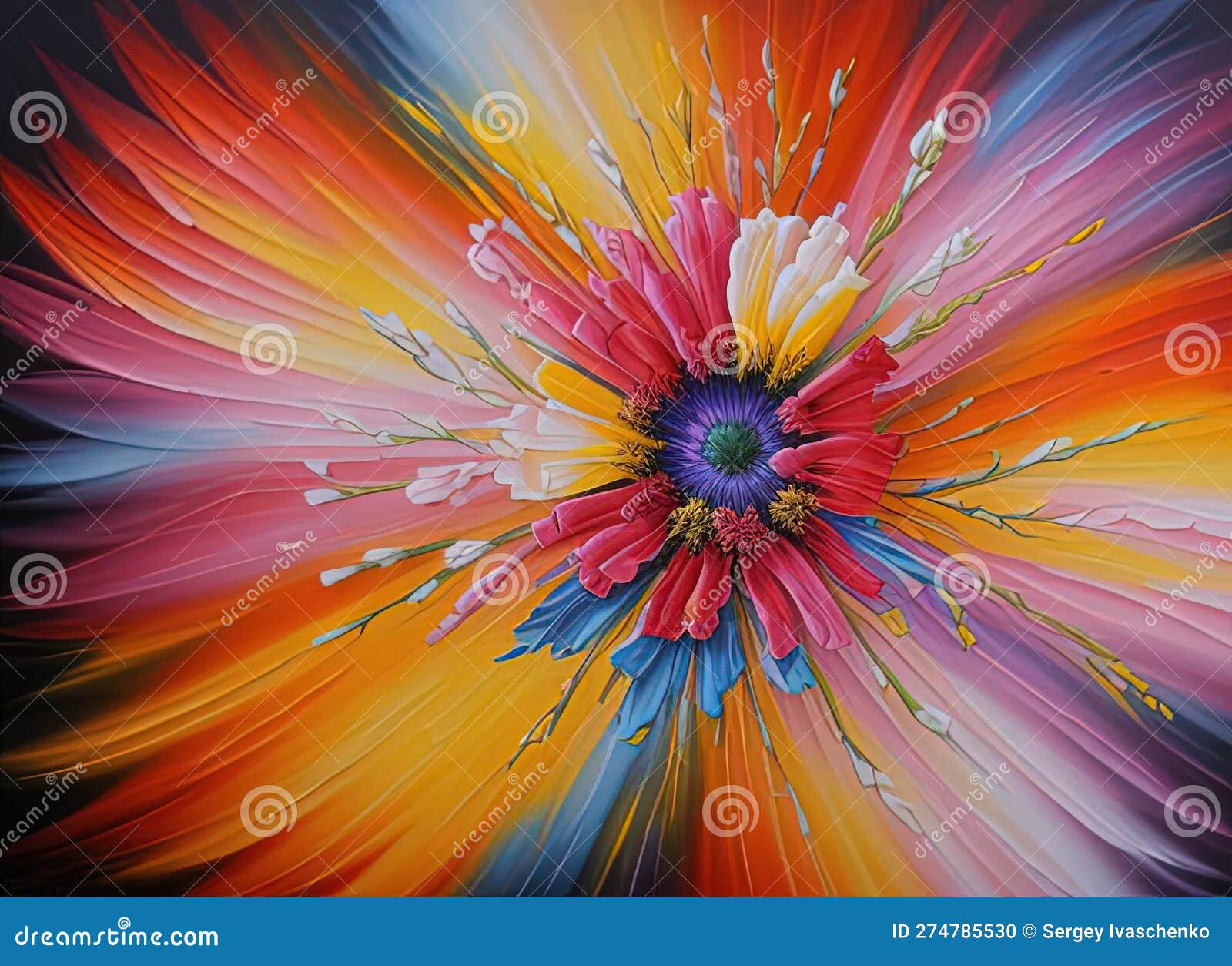 Flowers Abstract Illustration. Stock Illustration - Illustration of created, flowers: 274785530