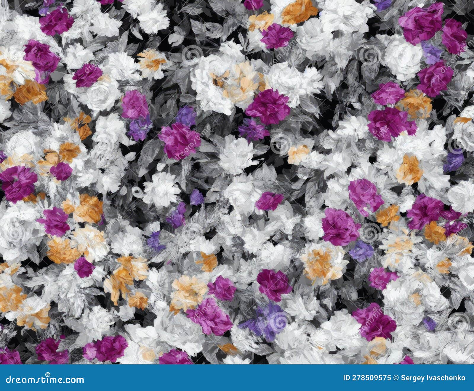 Flowers Abstract Illustration. Stock Illustration - Illustration of ...