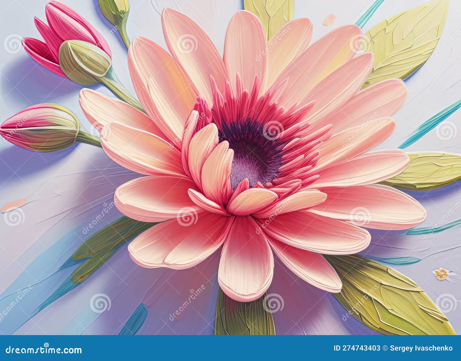 Flowers Abstract Illustration. Stock Illustration - Illustration of ...