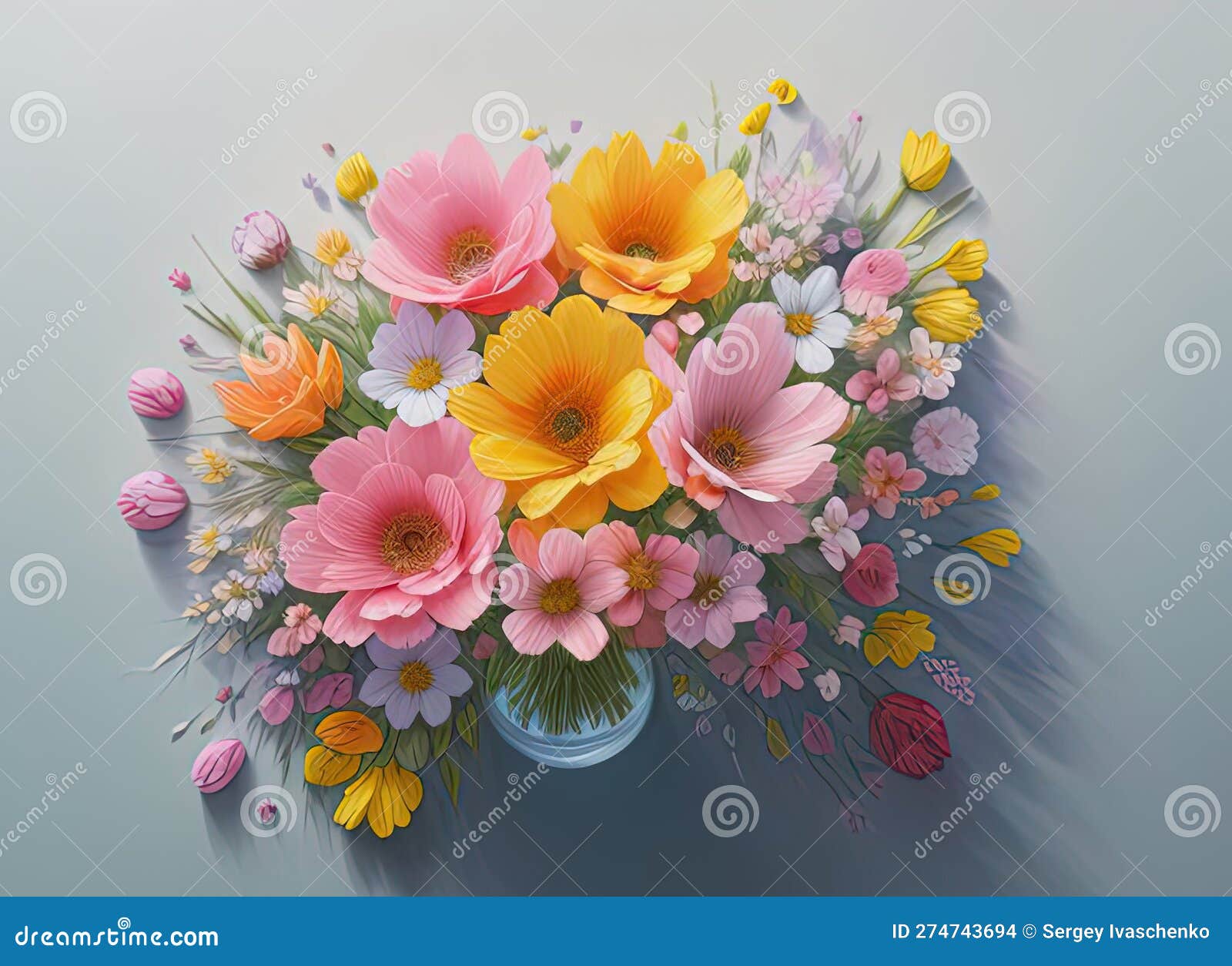 Flowers Abstract Illustration. Stock Illustration - Illustration of ...