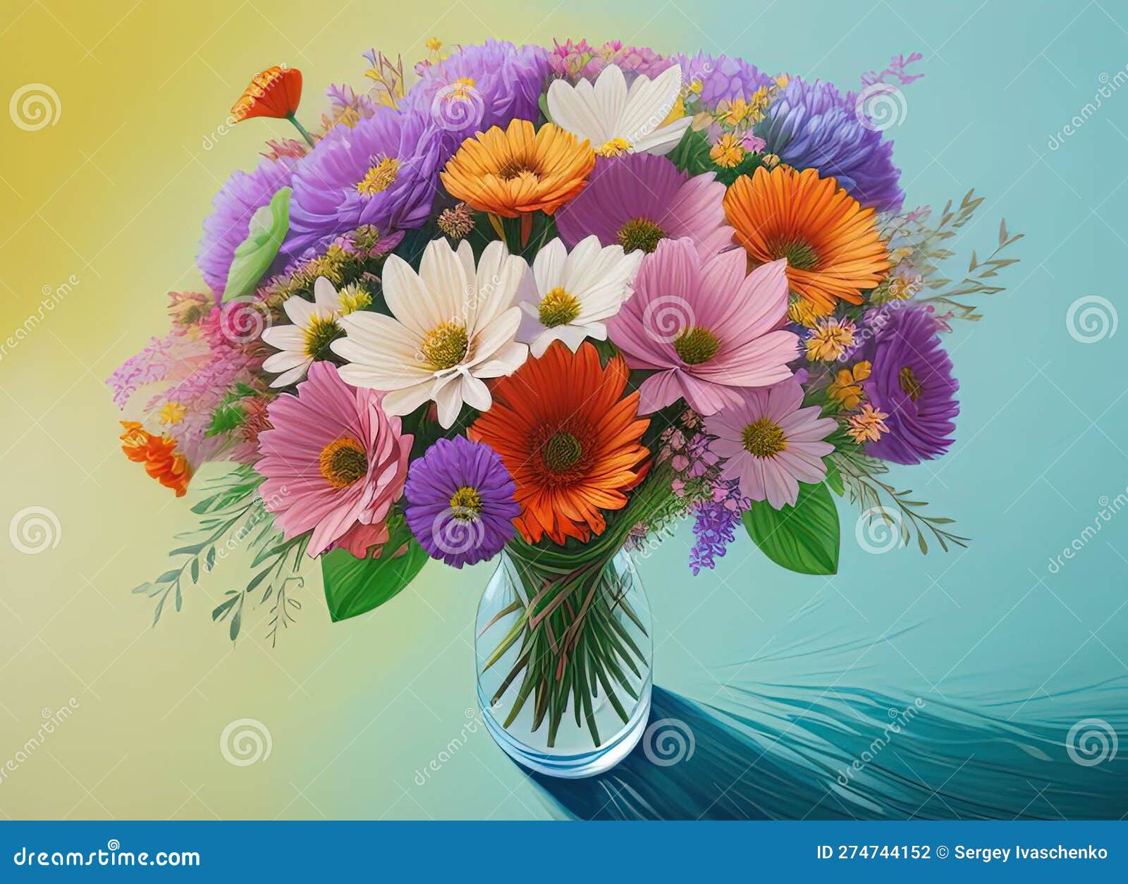 Flowers Abstract Illustration. Stock Illustration - Illustration of ...