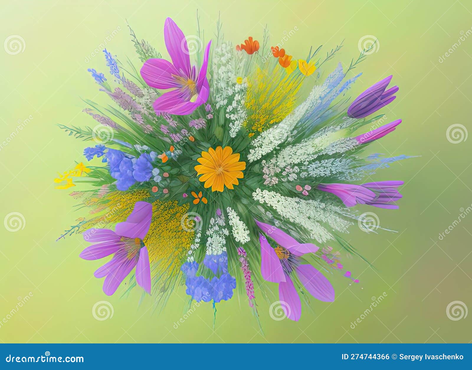 Flowers Abstract Illustration. Stock Illustration - Illustration of ...