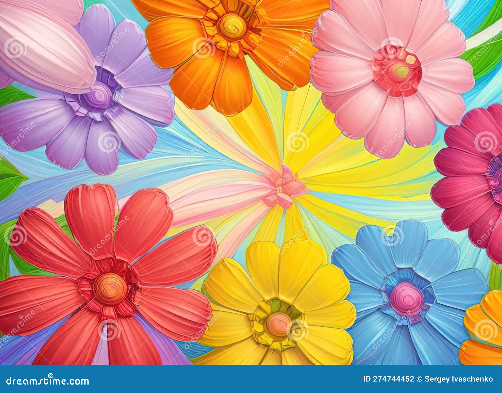 Flowers Abstract Illustration. Stock Illustration - Illustration of ...