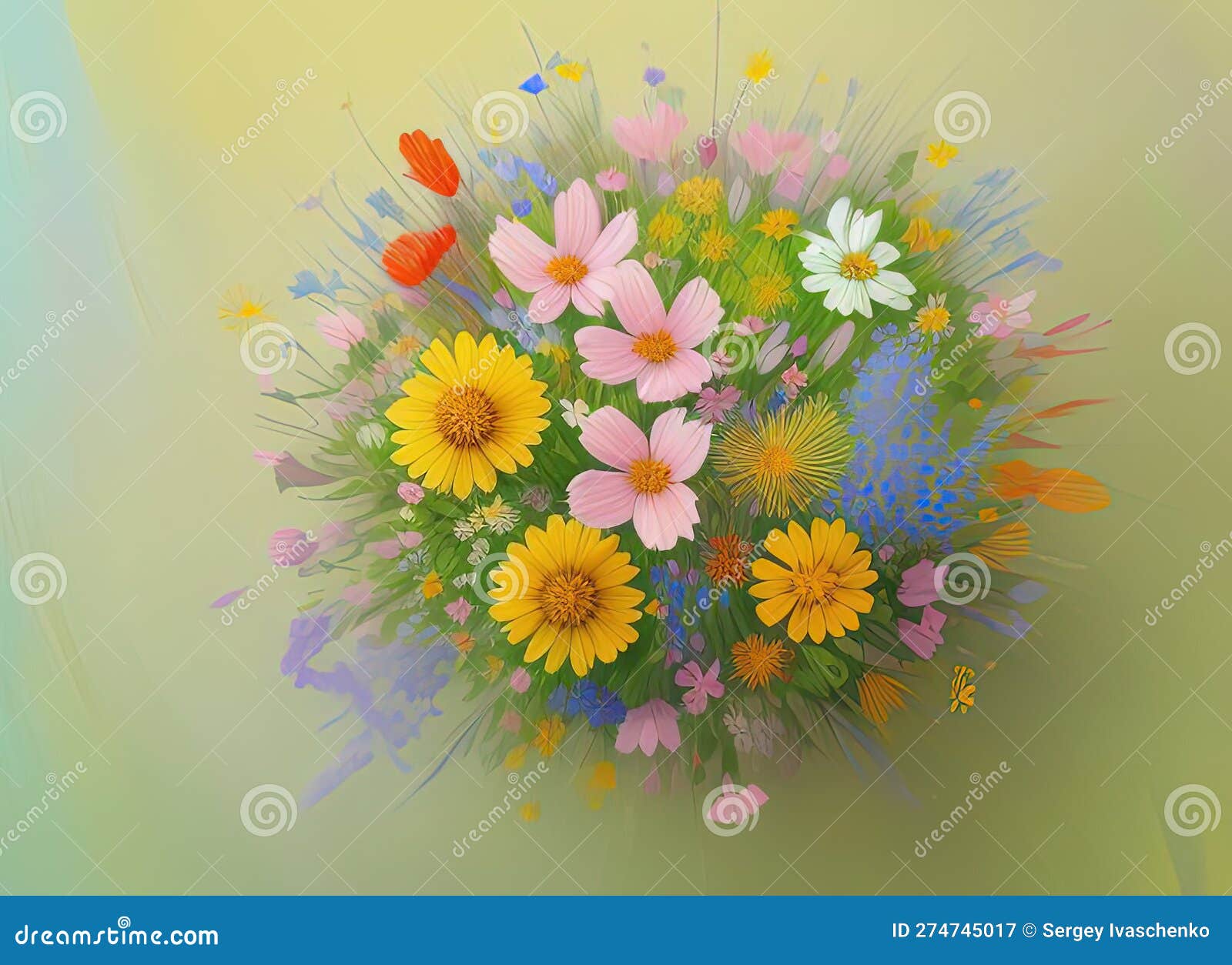Flowers Abstract Illustration. Stock Illustration - Illustration of ...