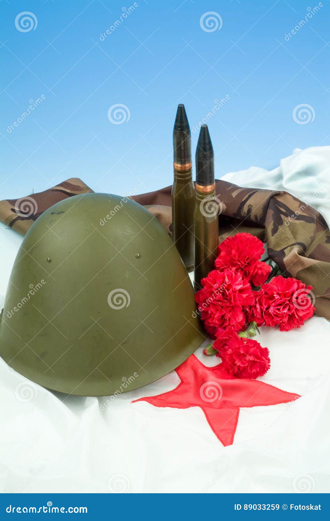 Flowers and Army Equipment stock image. Image of national - 89033259