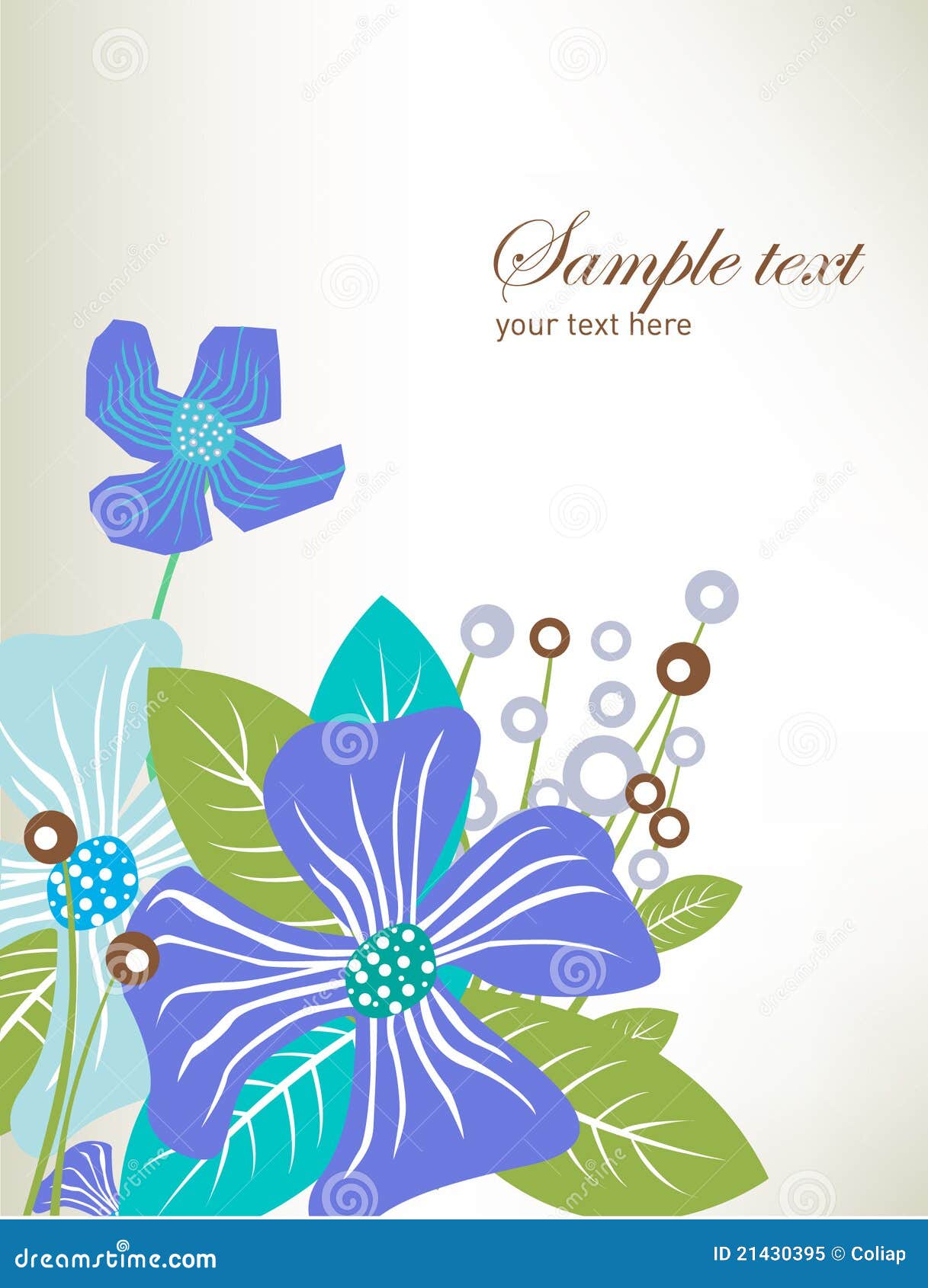Flowers background card stock vector. Illustration of creative - 21430395