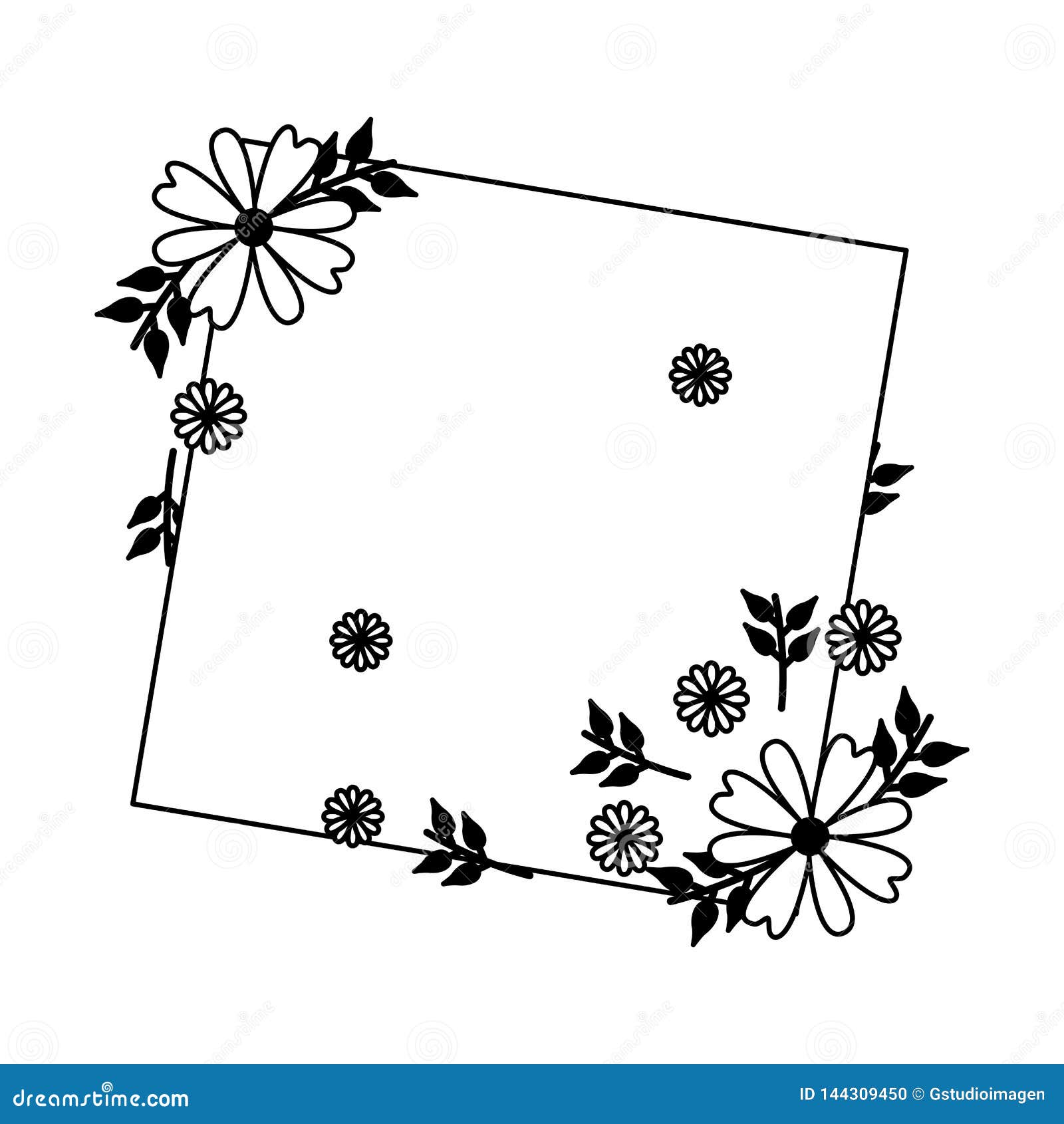 Flowers badge decoration stock vector. Illustration of fashion - 144309450