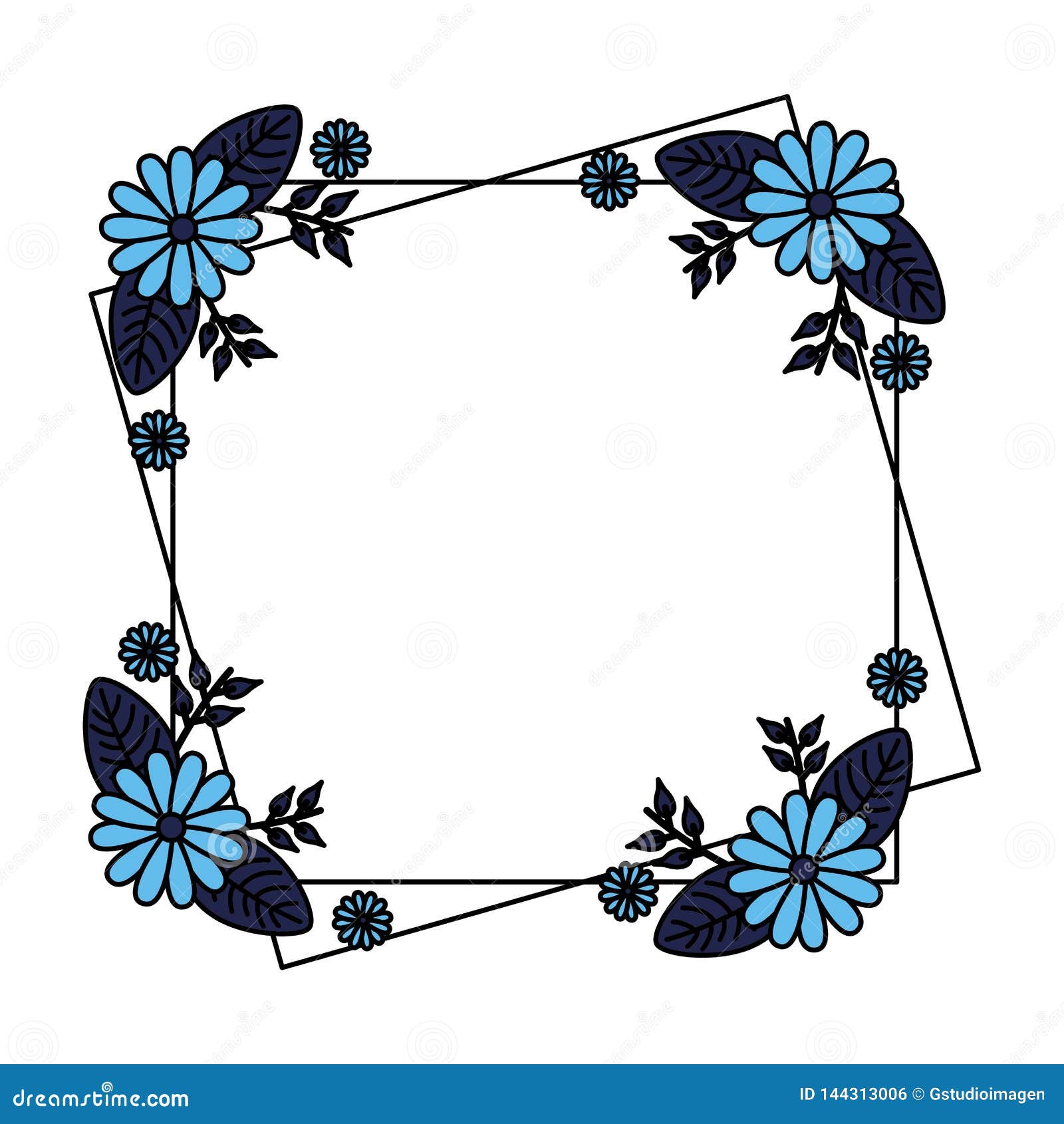 Flowers badge decoration stock vector. Illustration of flower - 144313006