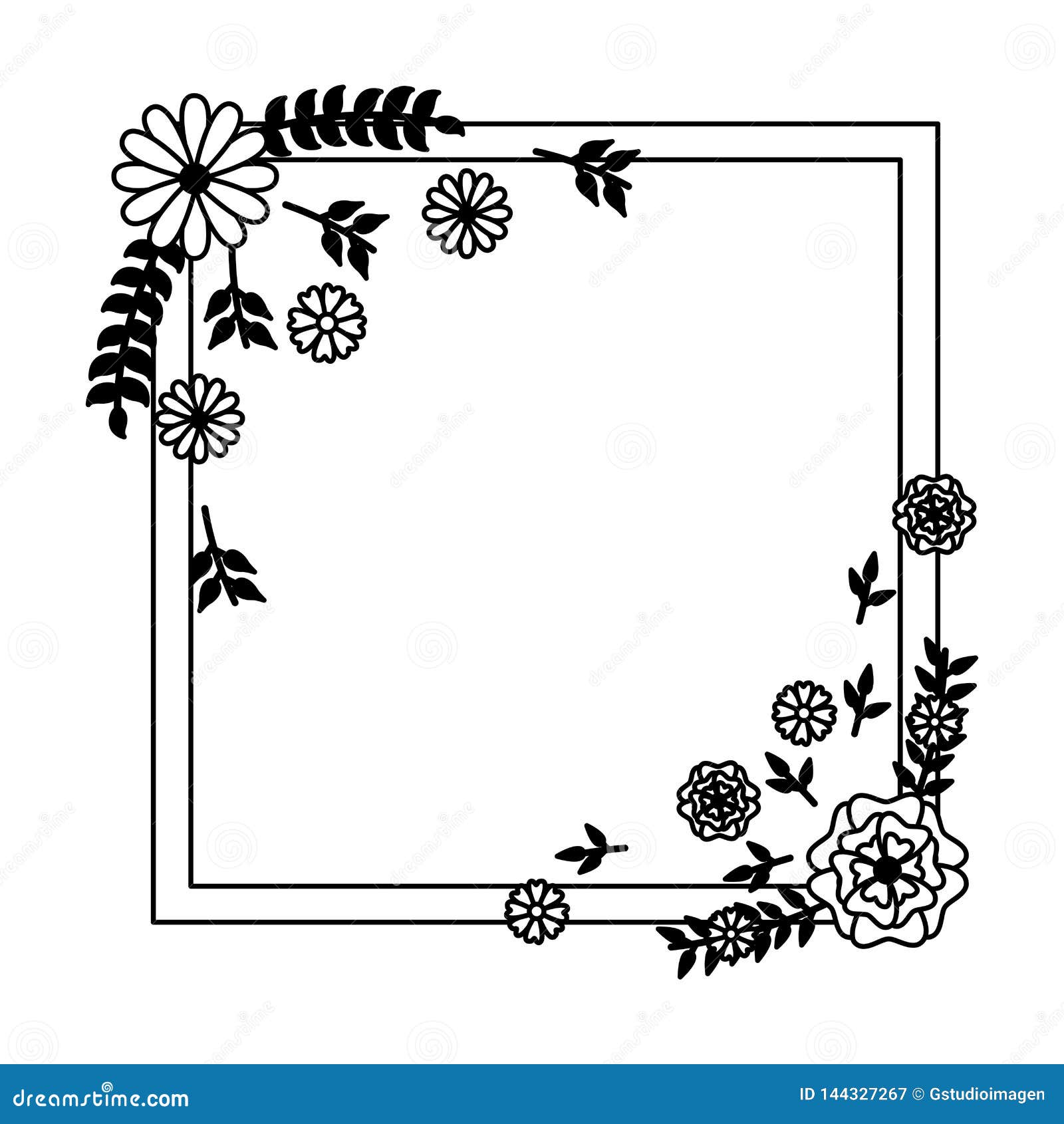 Flowers badge decoration stock vector. Illustration of label - 144327267